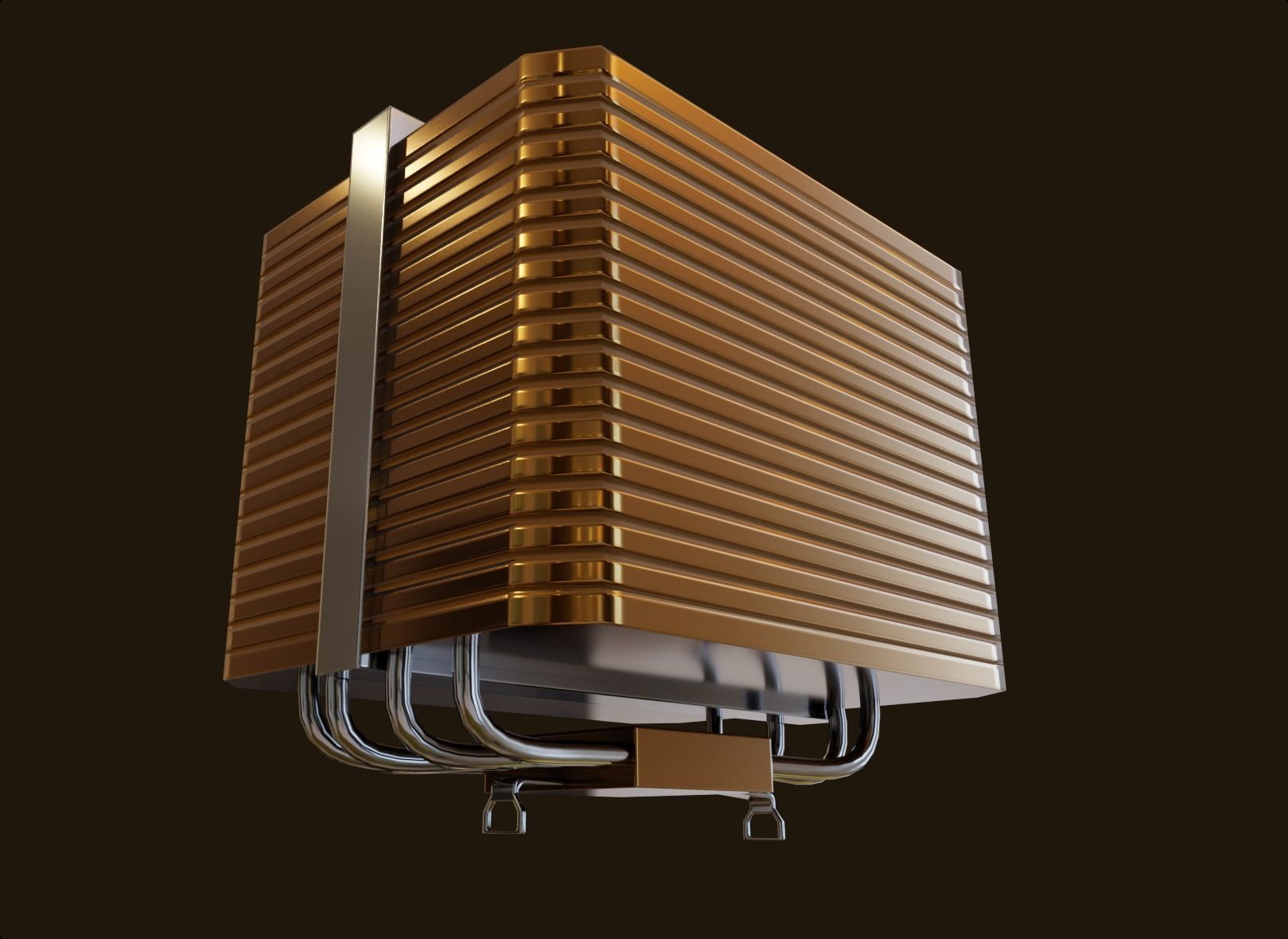 3D model lowpoly cpu passive cooler rgb gaming emissive gameready VR ...