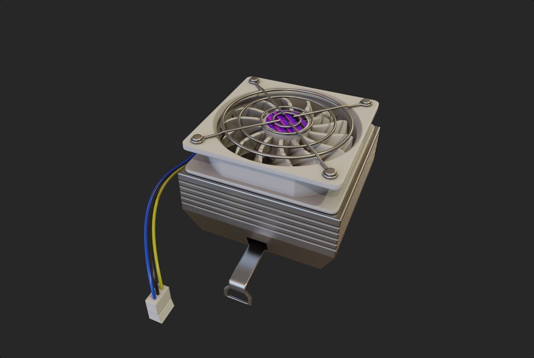 3D model pc cpu cooler fan lowpoly pbr computer VR / AR / low-poly ...