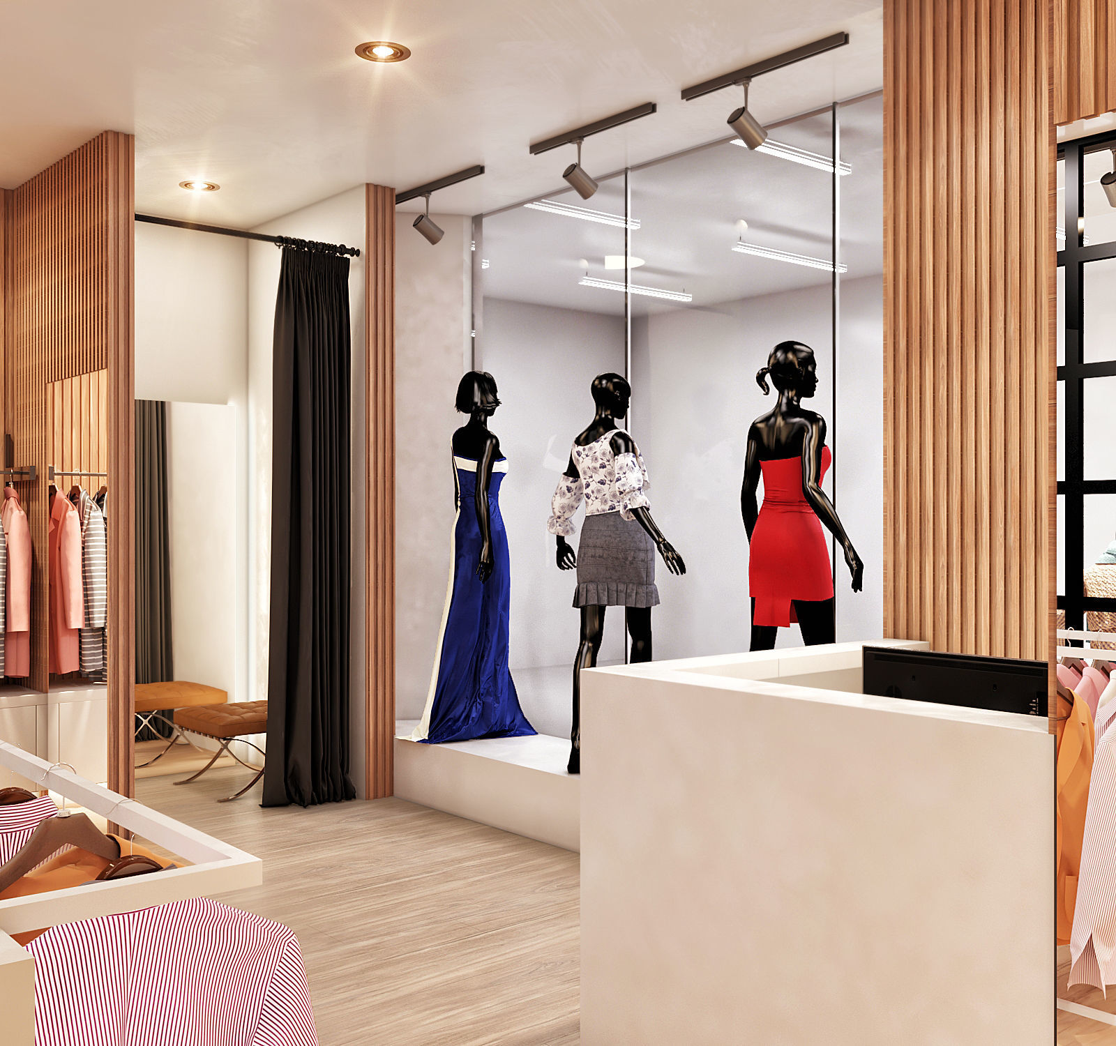 3D clothing store with textures 3D model | CGTrader