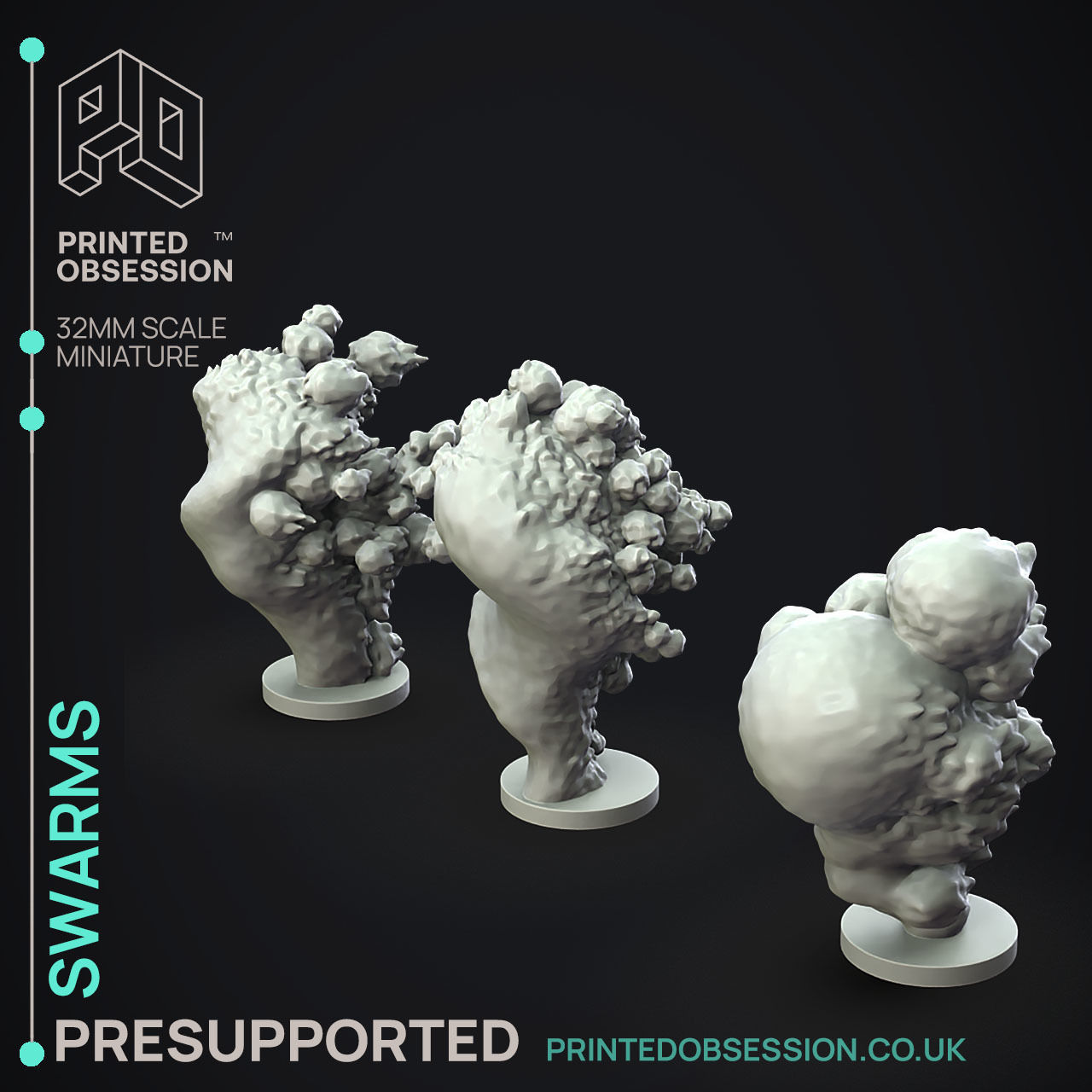 Bee Swarm - 3D Printable TTRPG - PRESUPPORTED - 32mm Scale 3D model 3D printable | CGTrader