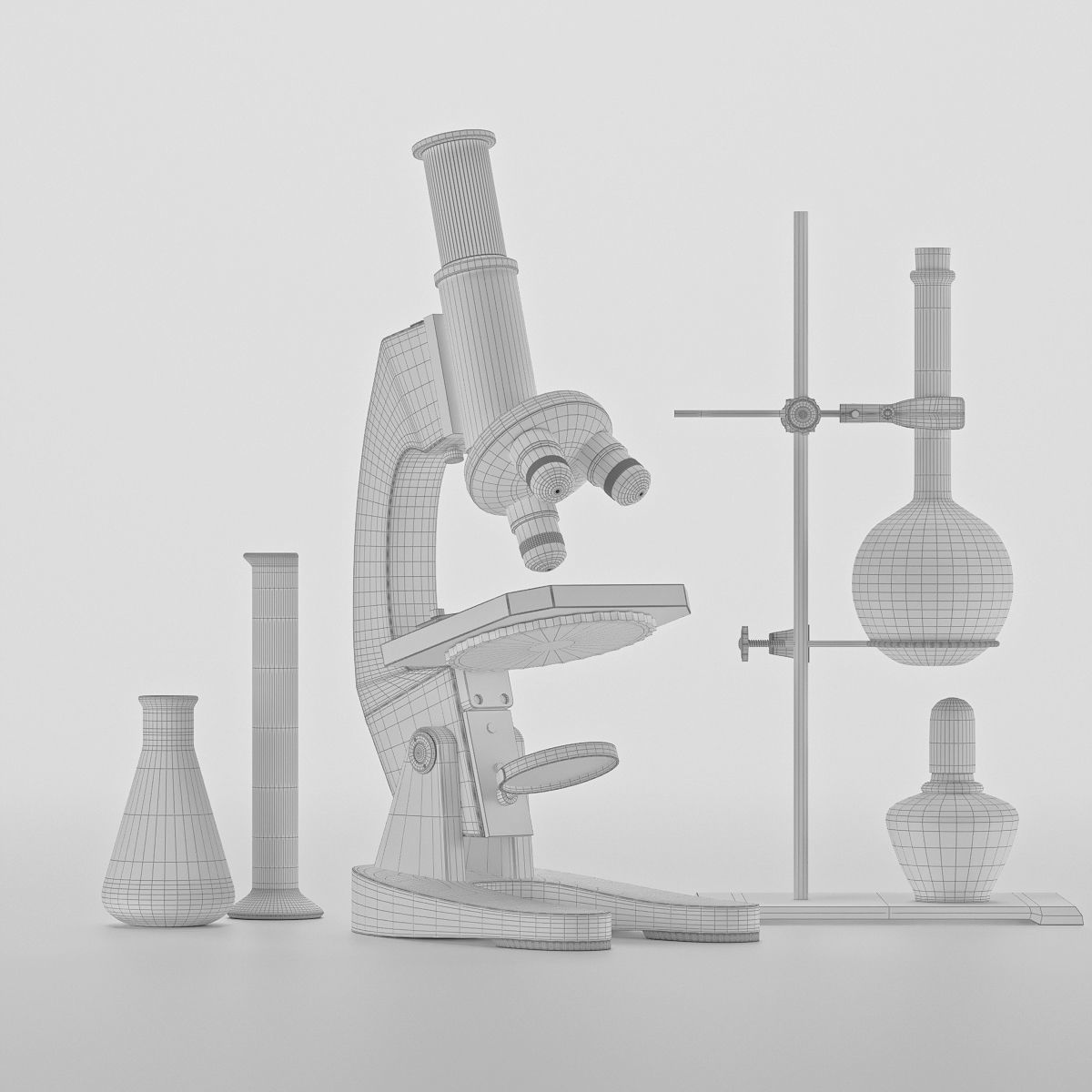 Microscope 3D model | CGTrader