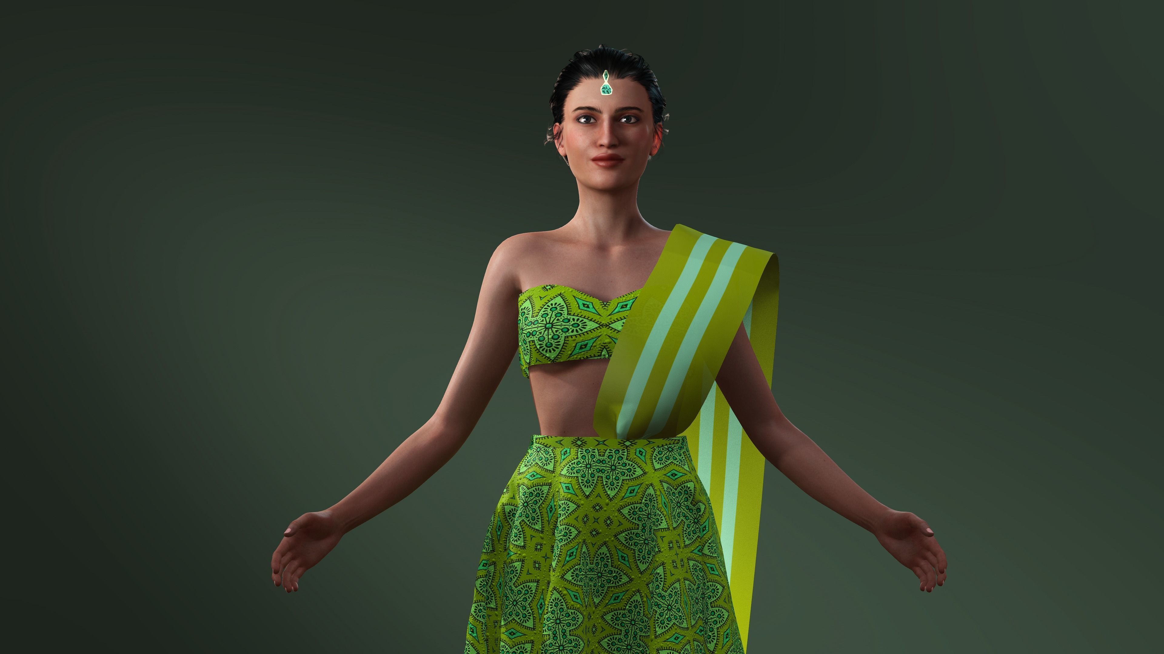 3D model Karina-Female character VR / AR / low-poly | CGTrader