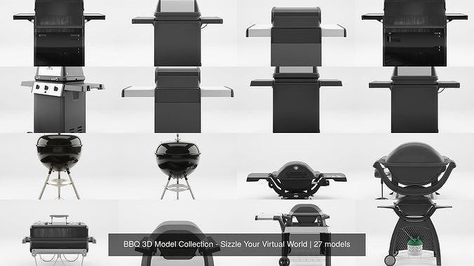 BBQ 3D Model Collection - Sizzle Your Virtual World VR / AR / low-poly ...