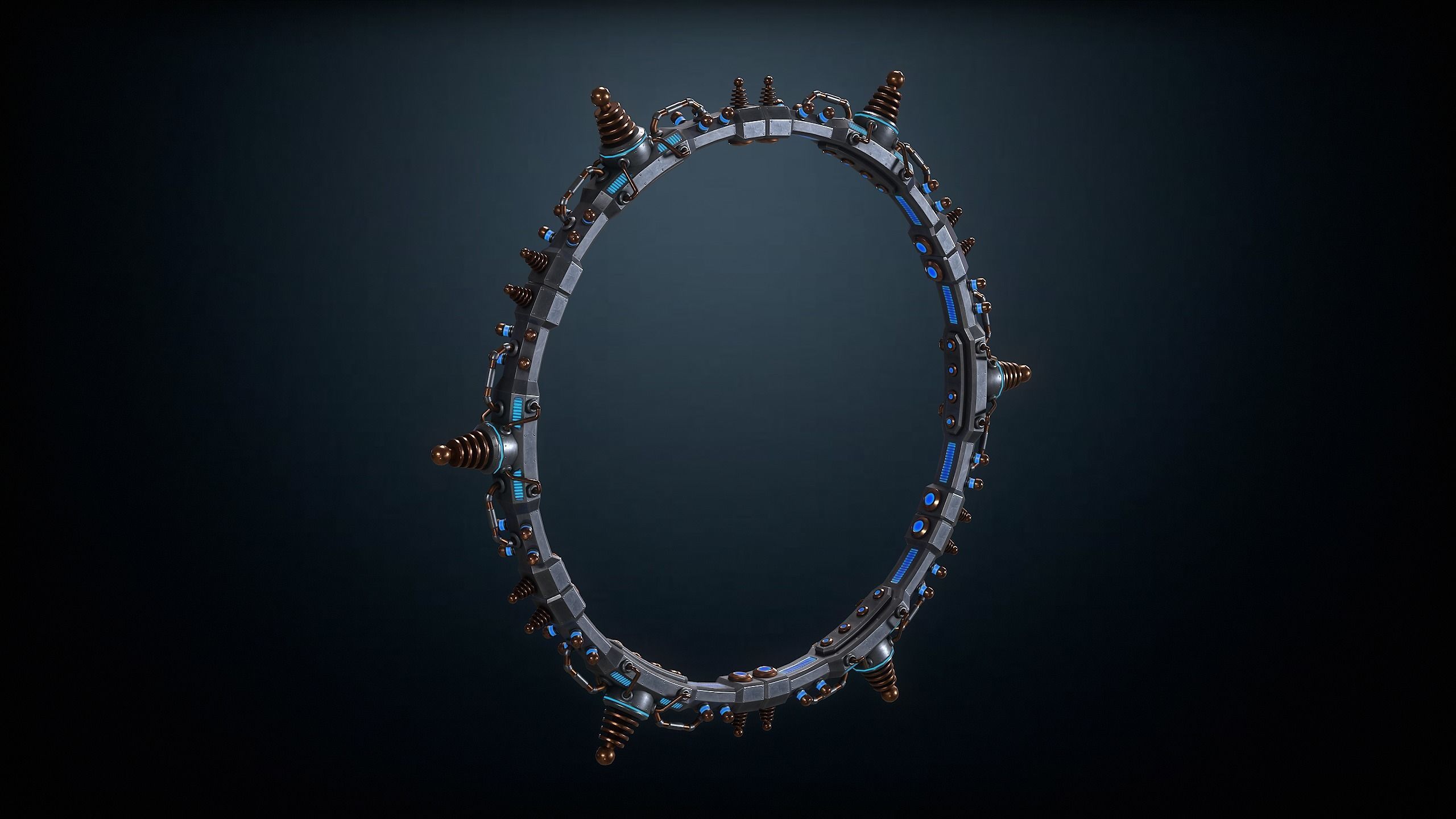 3D model Steampunk Portal VR / AR / low-poly | CGTrader