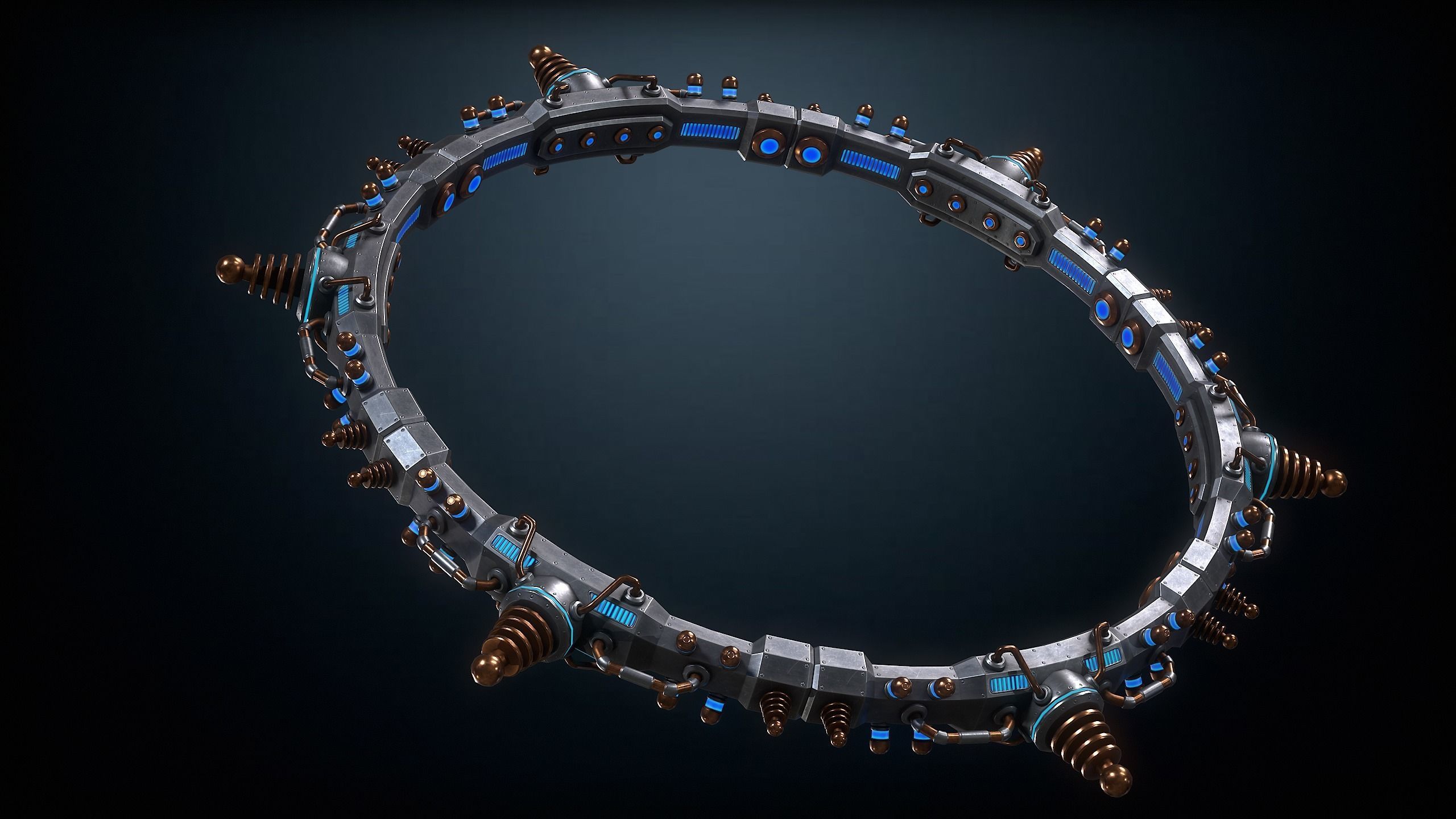 3D model Steampunk Portal VR / AR / low-poly | CGTrader
