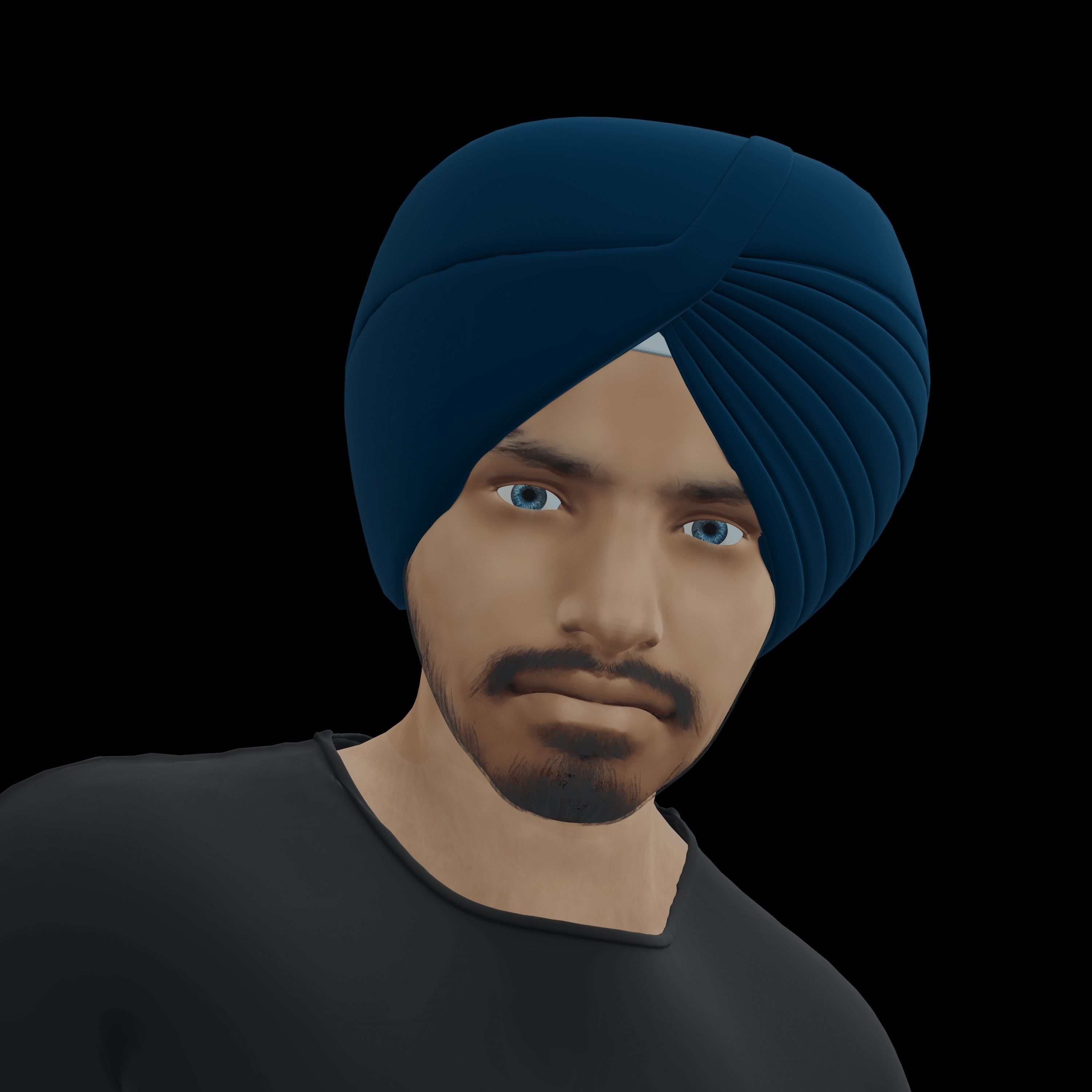 3D model Sardar Sikh Boy VR / AR / low-poly | CGTrader