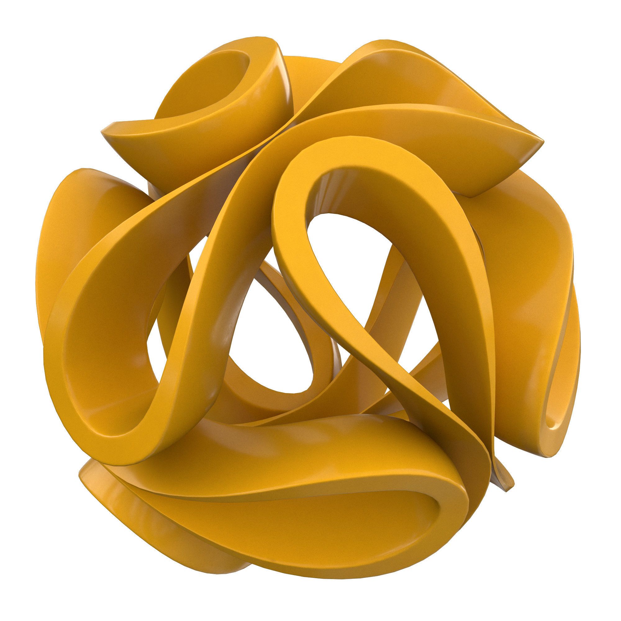 Tabachin Ribbion street yellow sculpture 3D model | CGTrader