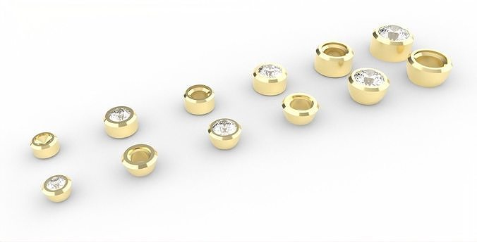 Collection Stone Setting Ready made Chaton 3D model 3D printable | CGTrader