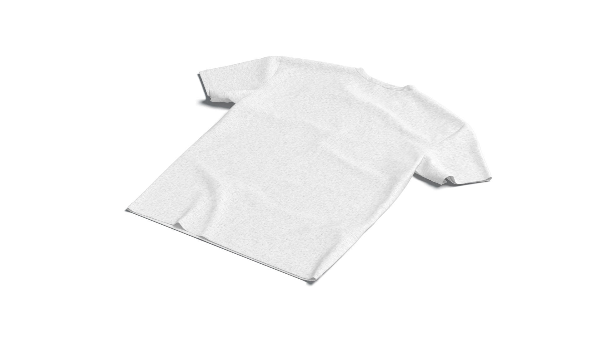 3D model Flat Lay T-shirt front and back - crumpled unisex tshirt VR ...
