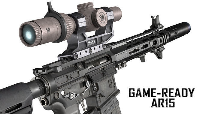 3D model CUSTOM AR-15 RIFLE VR / AR / low-poly | CGTrader