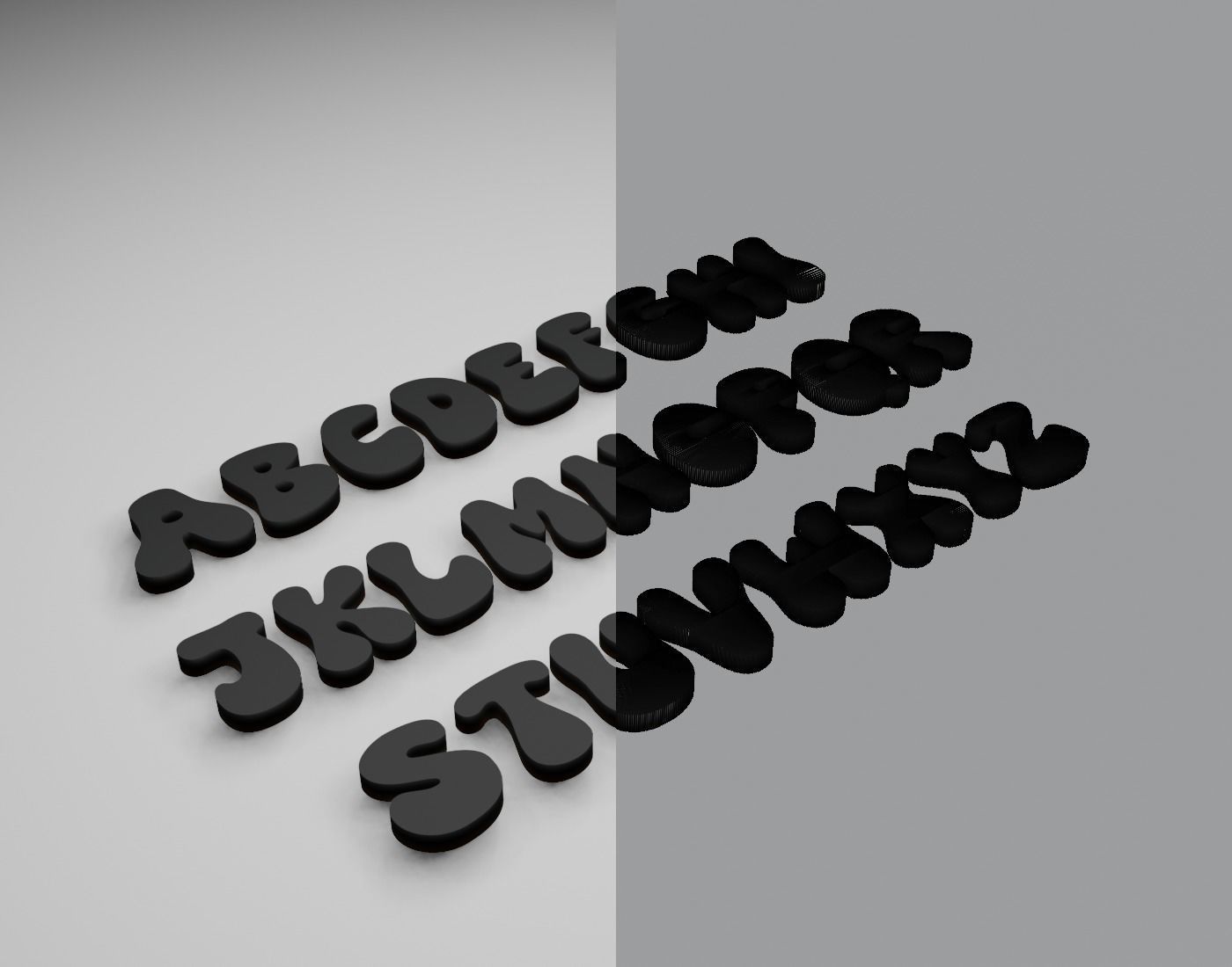 SuperFunky Text Font 3D Printing STL Collection 3D model 3D printable ...