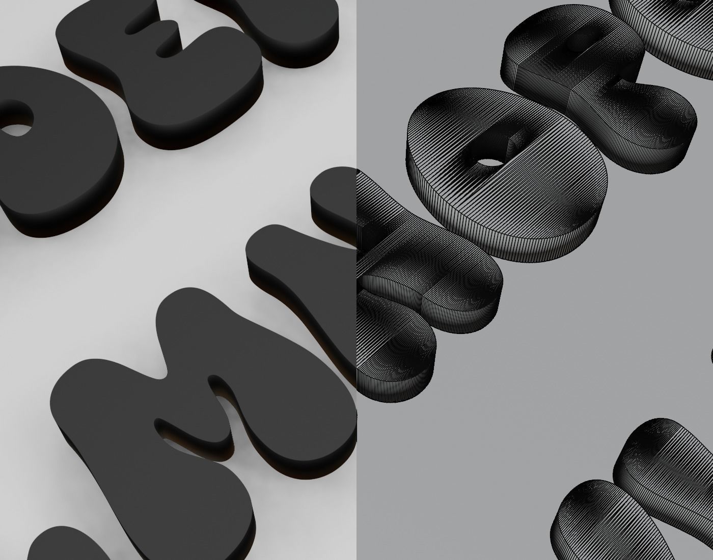 SuperFunky Text Font 3D Printing STL Collection 3D model 3D printable ...