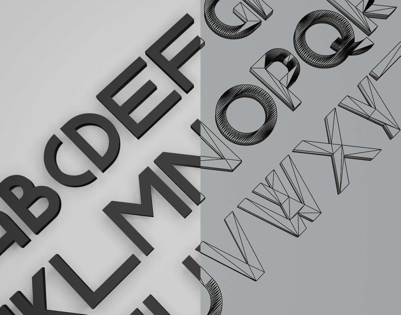 Gerhaus Text Font 3D Printing STL Collection 3D model 3D printable ...