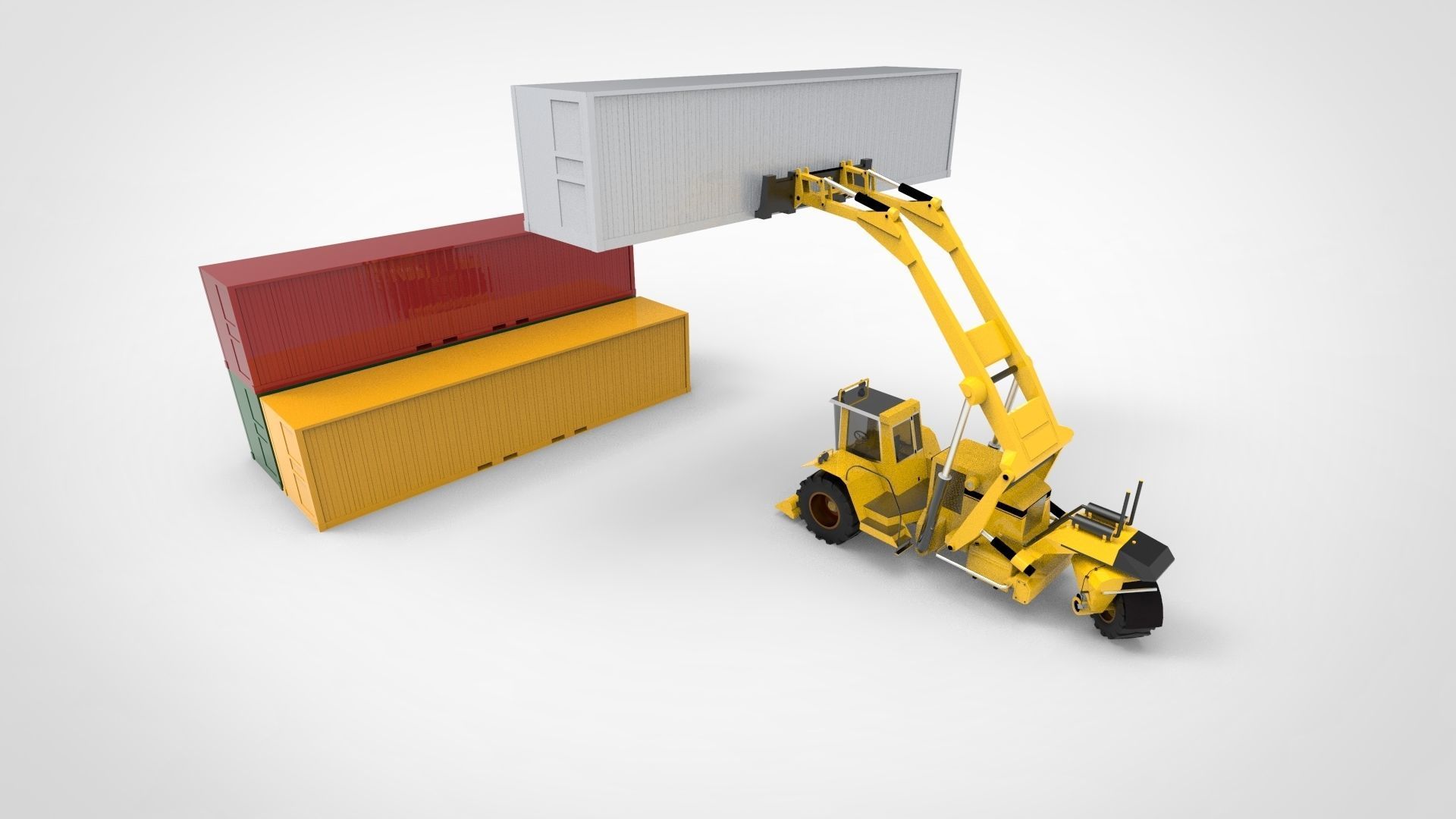 Stacker Crane 3D model animated | CGTrader