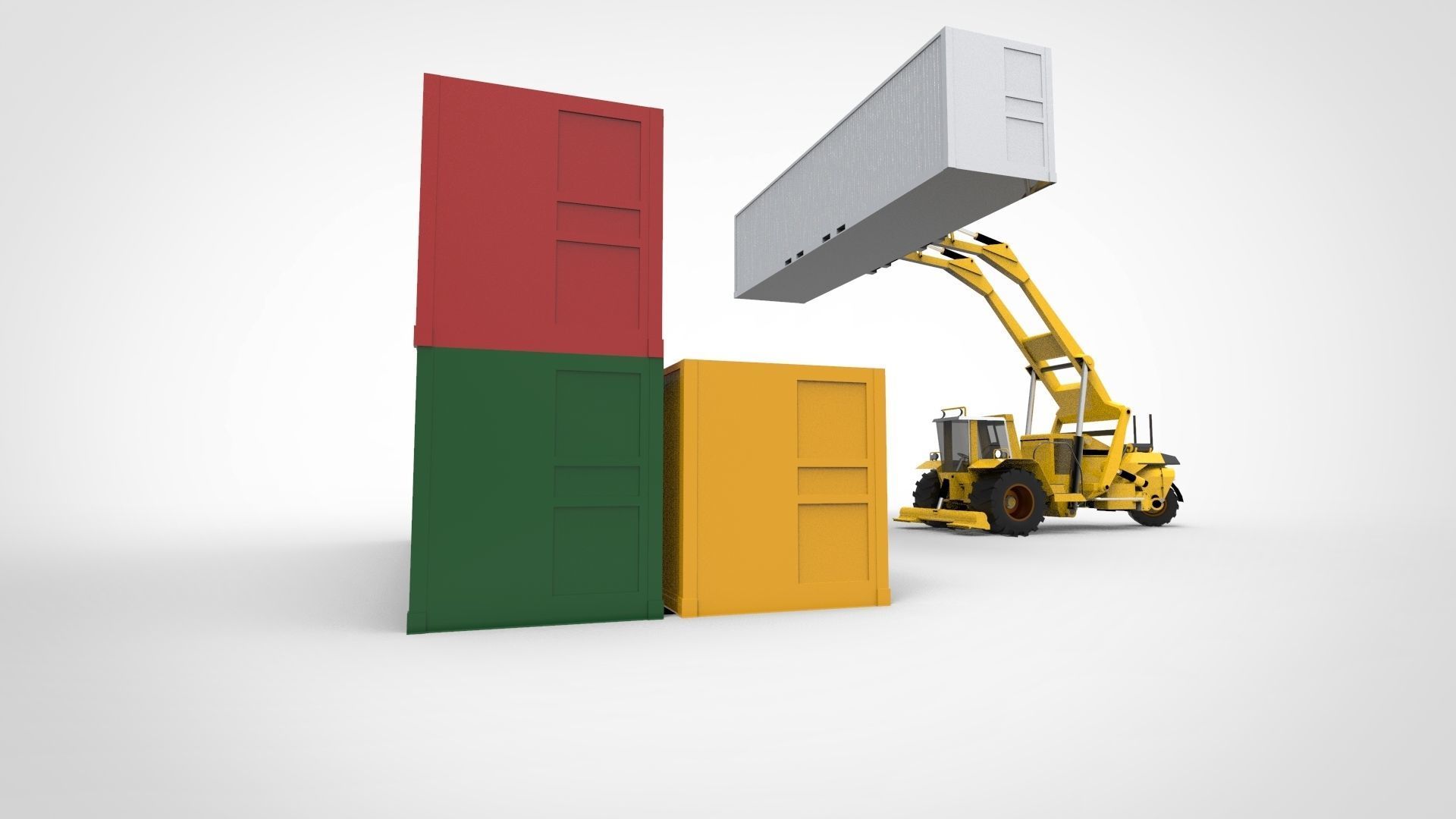 Stacker Crane 3D model animated | CGTrader
