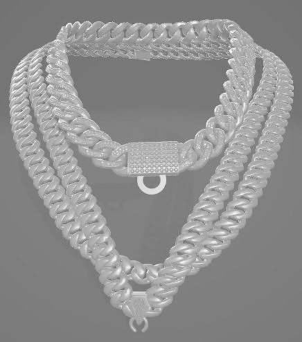 3D model Triple Stacked Chain T1 VR / AR / low-poly | CGTrader