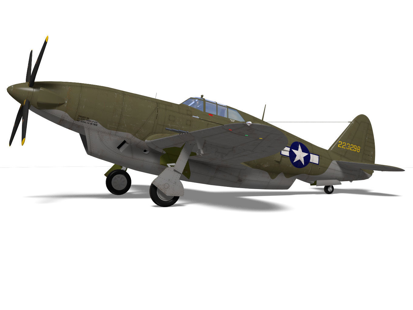 Republic XP47H 3D model | CGTrader