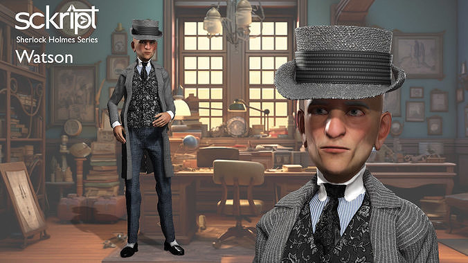 3D model Sherlock World Watson VR / AR / low-poly | CGTrader