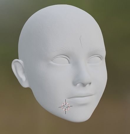 Generic Female Head smirking free 3D model | CGTrader