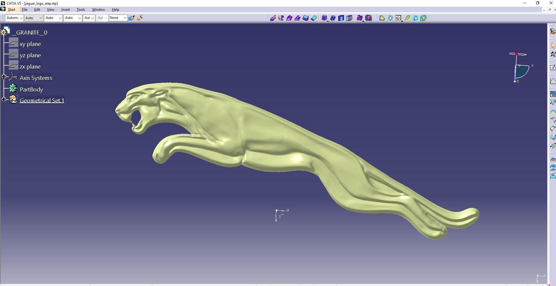 Jaguar Logo 3D model - High detail model free 3D model 3D printable ...