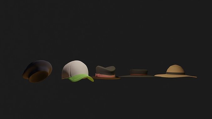 5 Hats 3D model | CGTrader