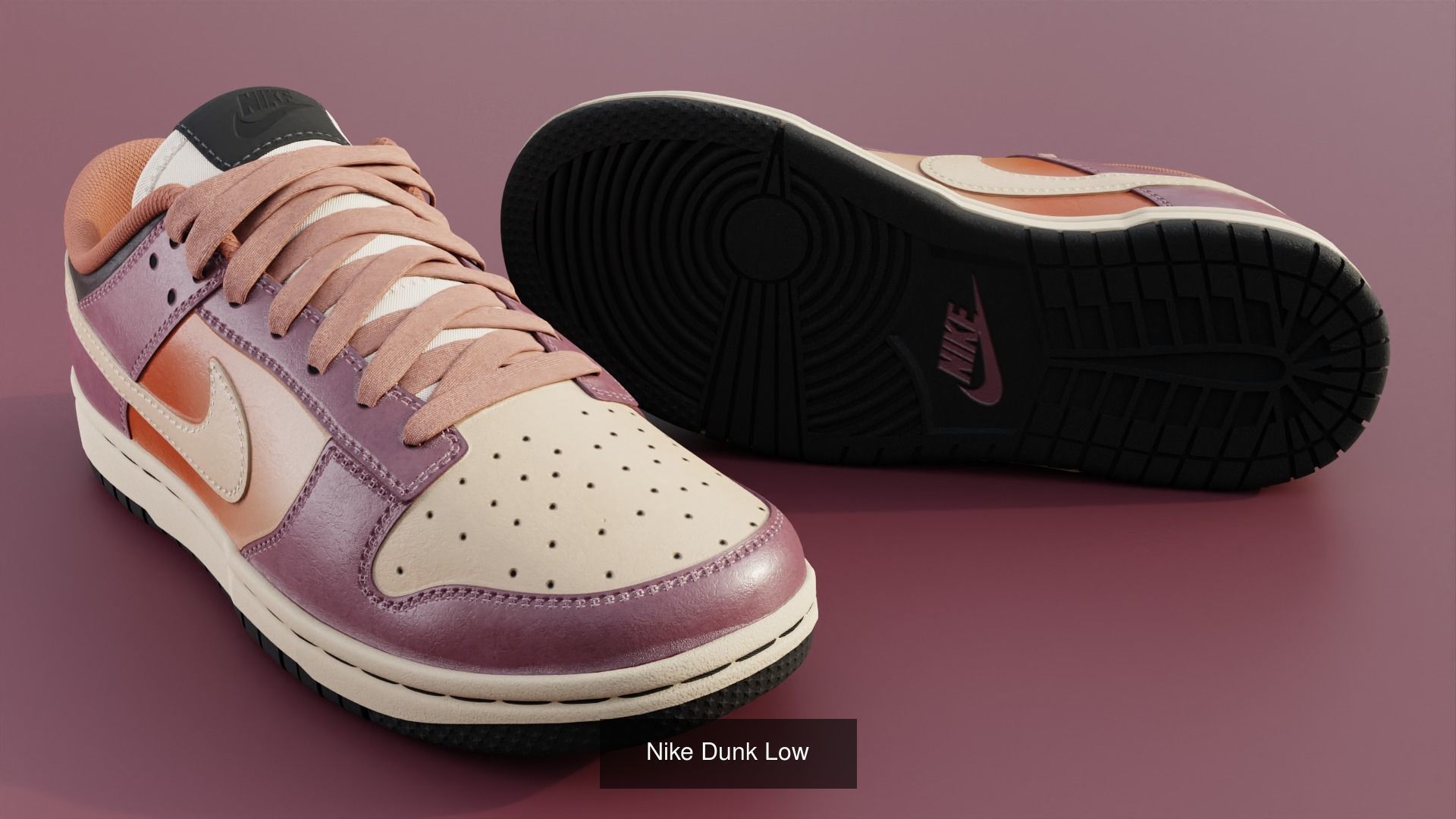 Nike Dunk Low 8 Pieces 3D Model Collection | CGTrader