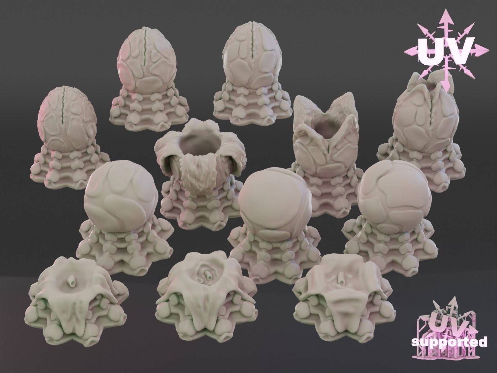 space bugs eggs 3D model 3D printable | CGTrader