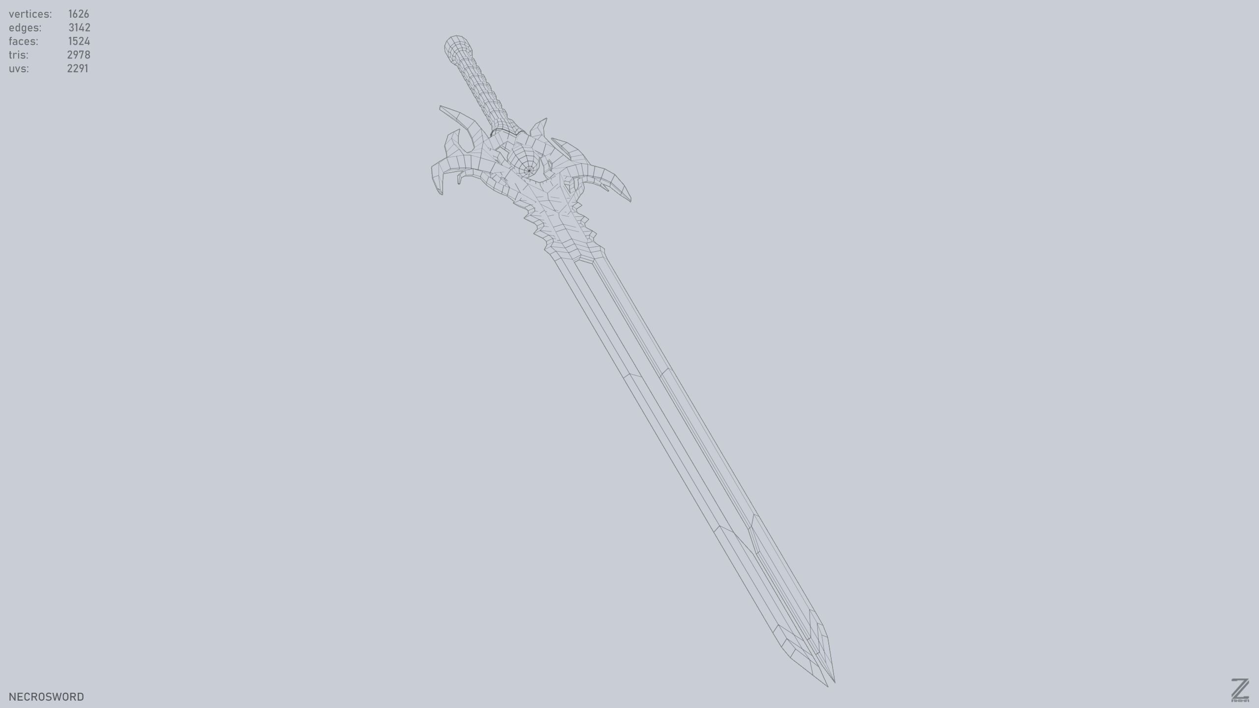 3D model Necrosword VR / AR / low-poly | CGTrader
