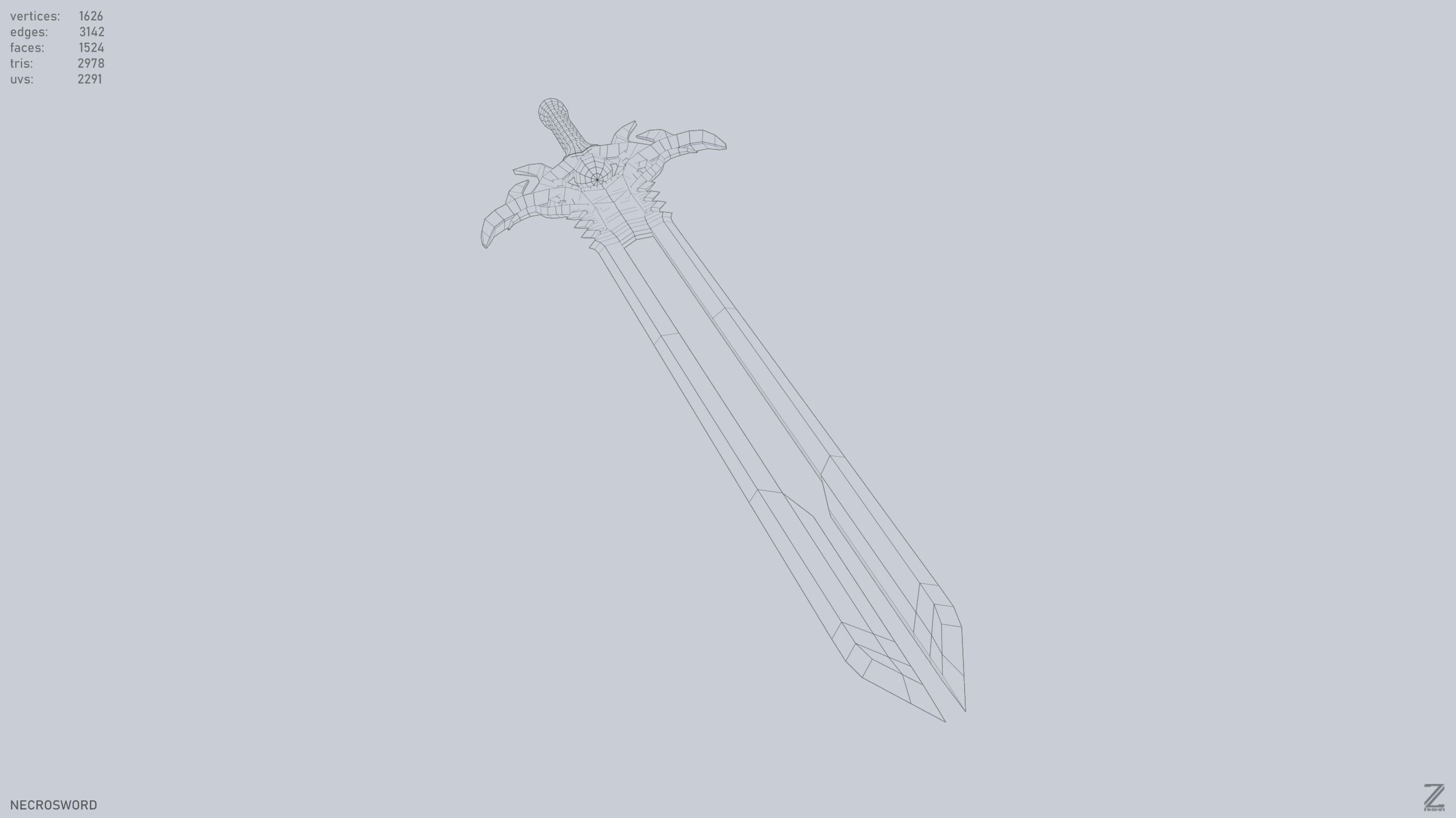 3D model Necrosword VR / AR / low-poly | CGTrader