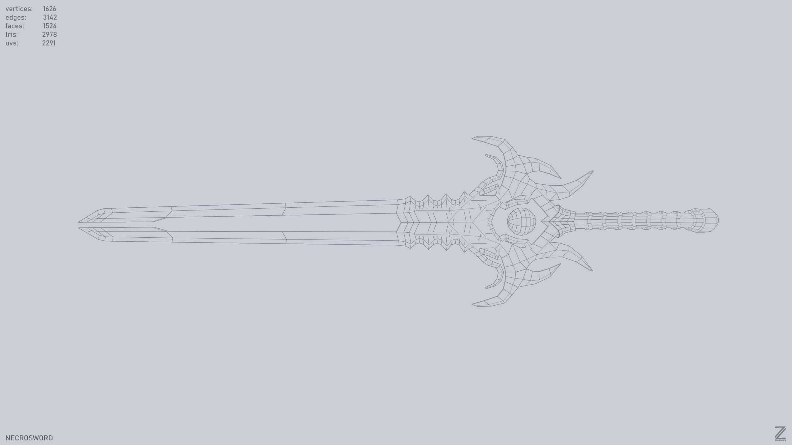 3D model Necrosword VR / AR / low-poly | CGTrader