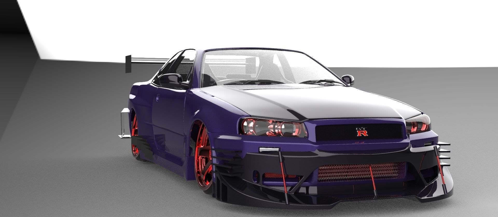 GT R34 3D model | CGTrader
