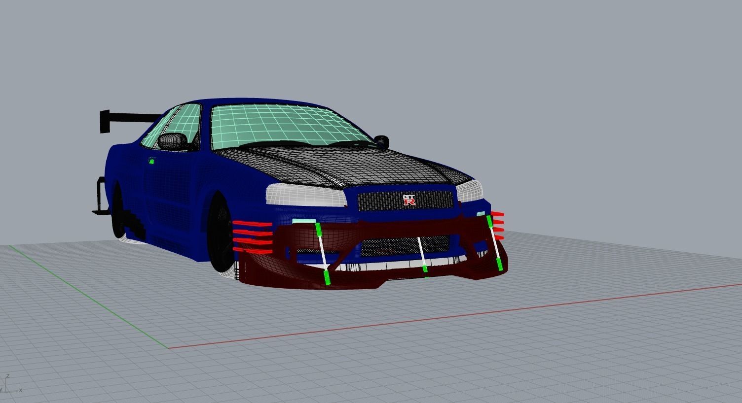 GT R34 3D model | CGTrader