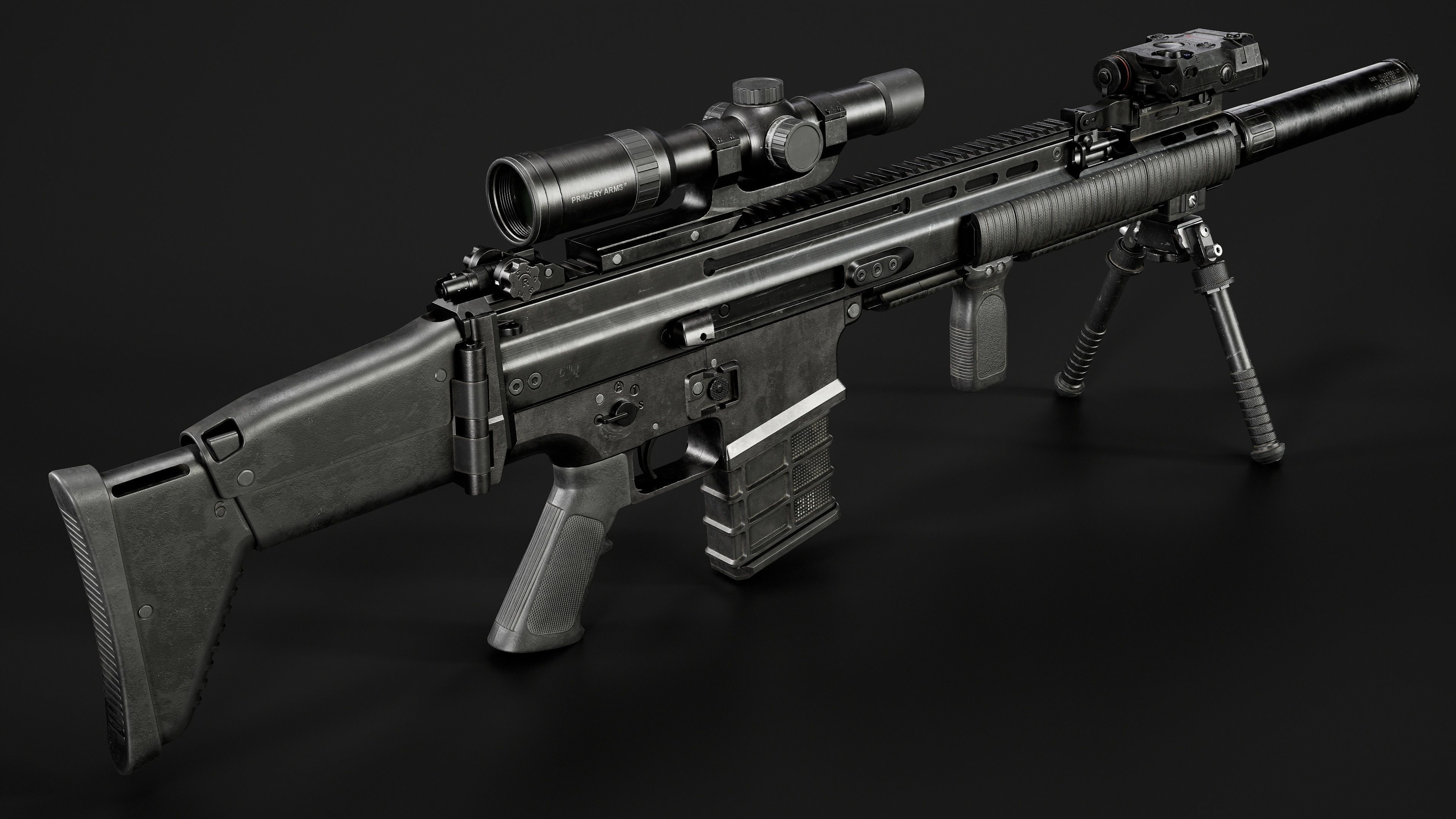 3D model FN SCAR-H Body Kit VR / AR / low-poly | CGTrader