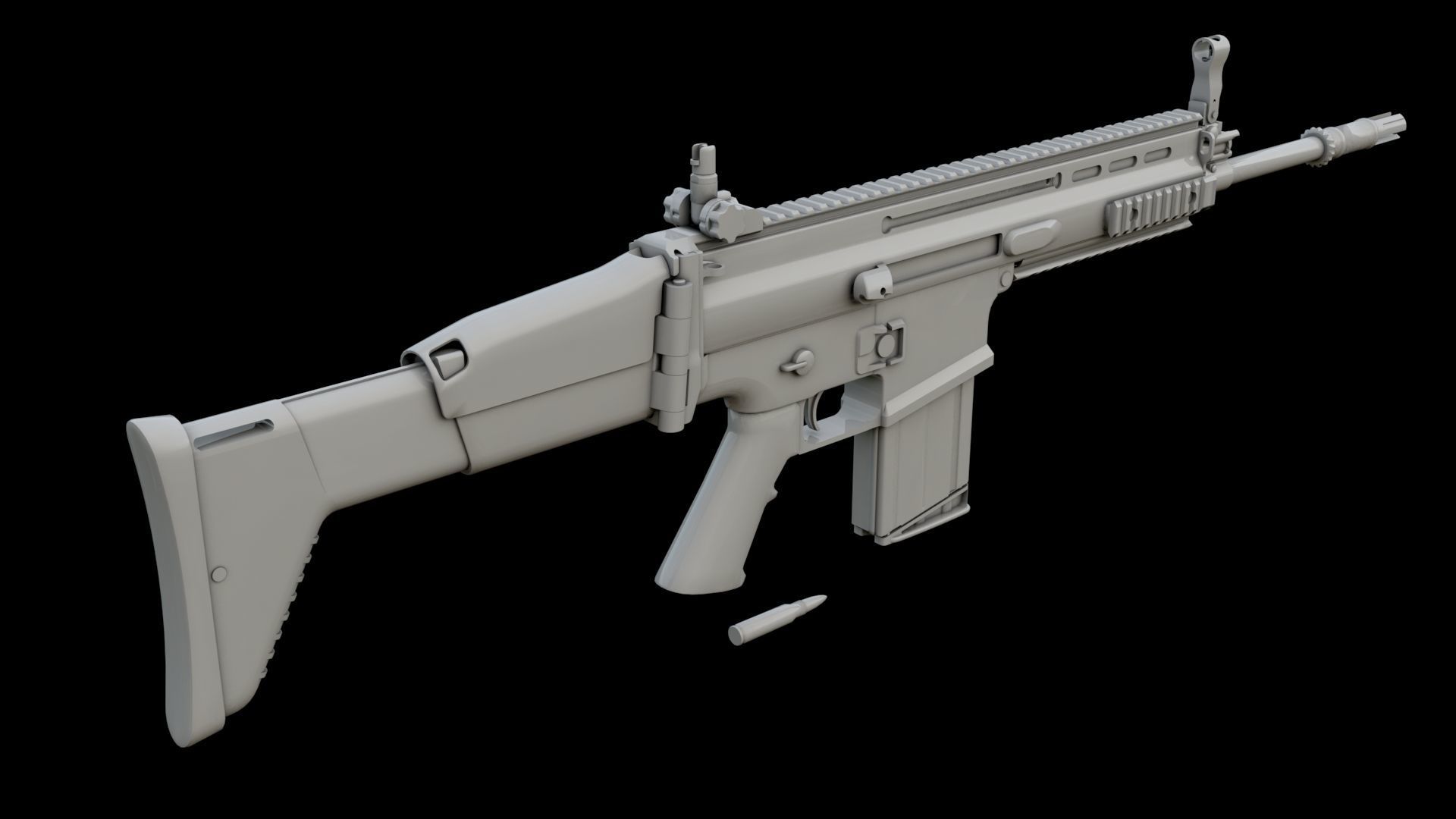 3D model FN SCAR-H Body Kit VR / AR / low-poly | CGTrader