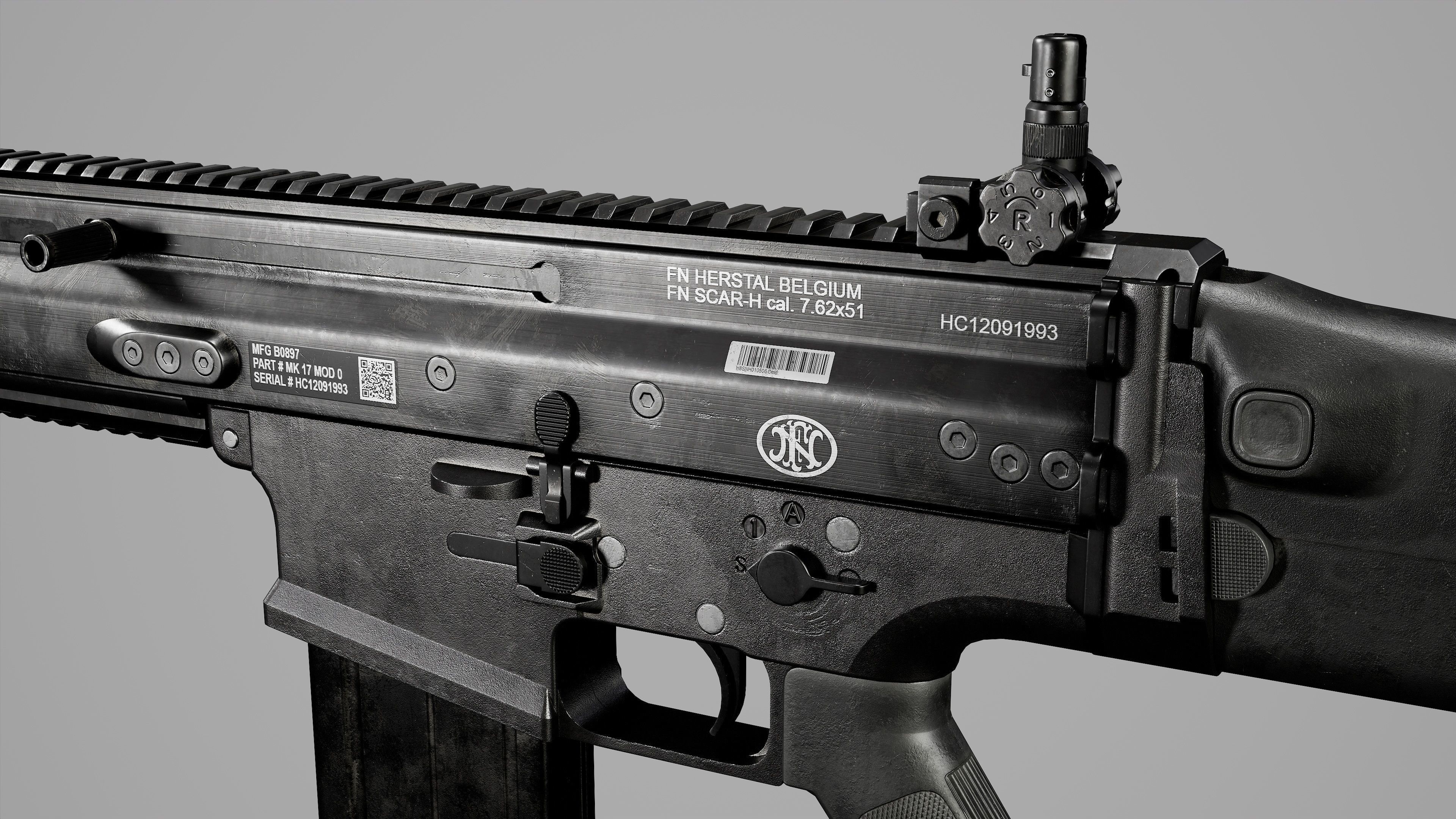 3D model FN SCAR-H Body Kit VR / AR / low-poly | CGTrader