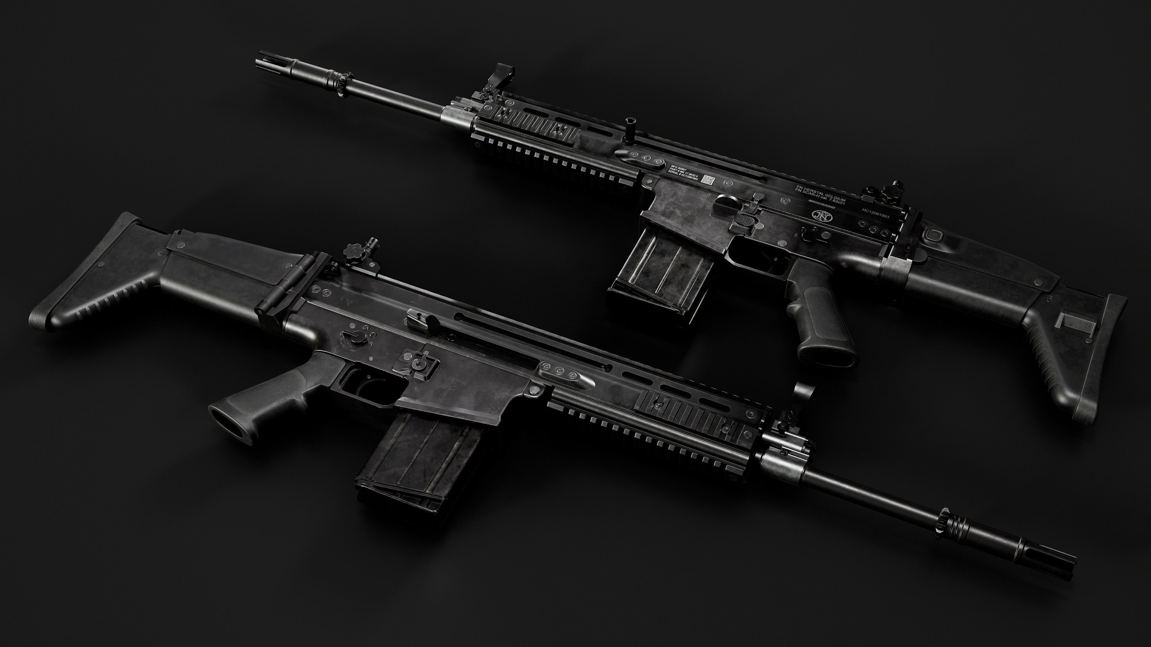 3D model FN SCAR-H Body Kit VR / AR / low-poly | CGTrader