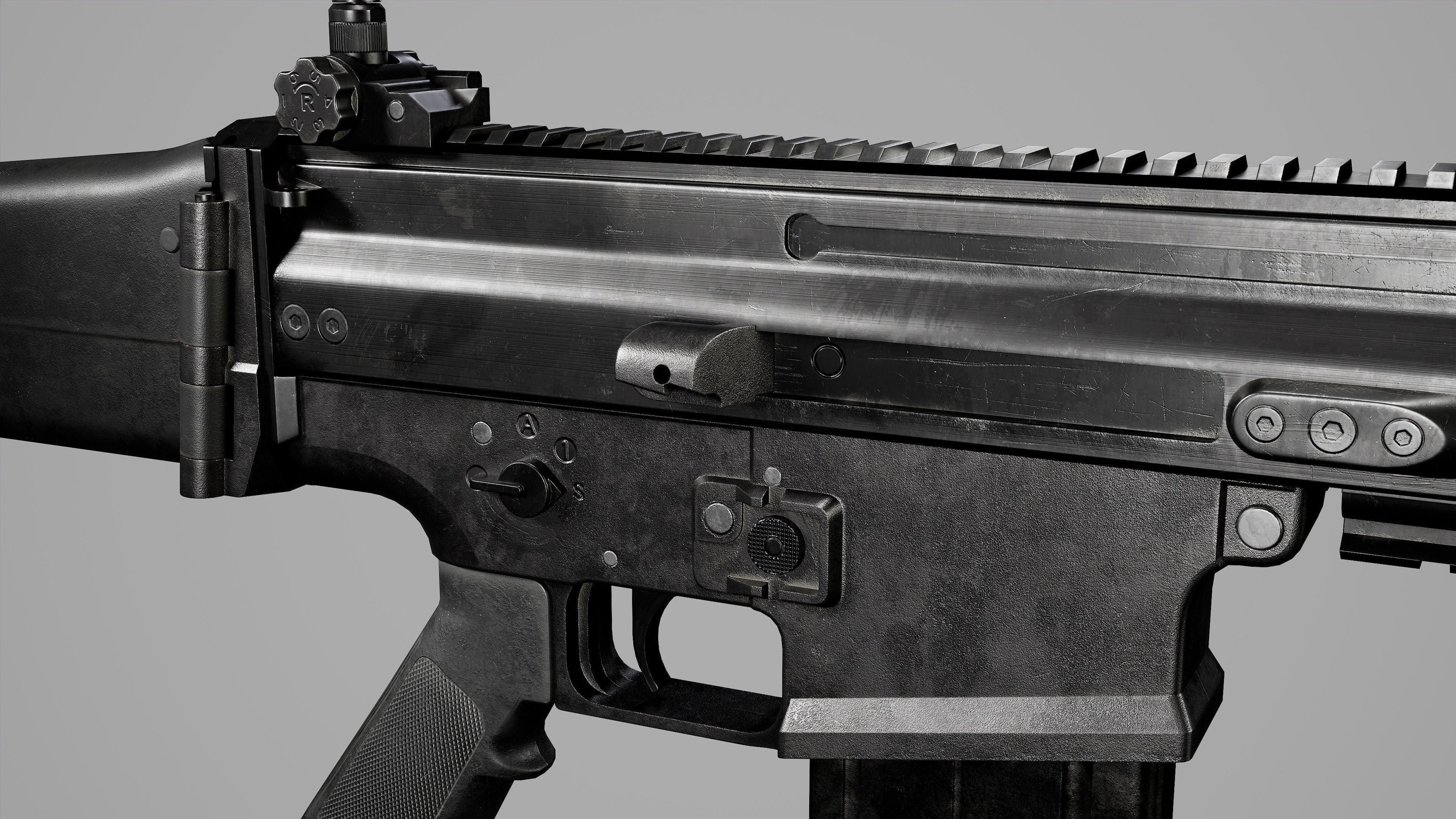 3D model FN SCAR-H Body Kit VR / AR / low-poly | CGTrader