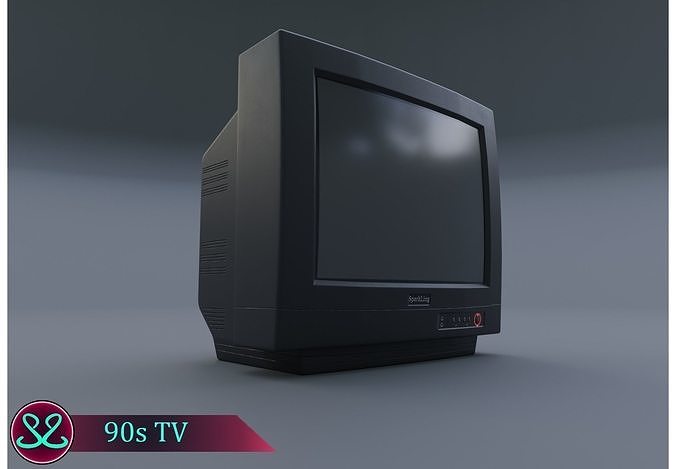 3D model TV from the 90s Retro TV with remote control VR / AR / low ...