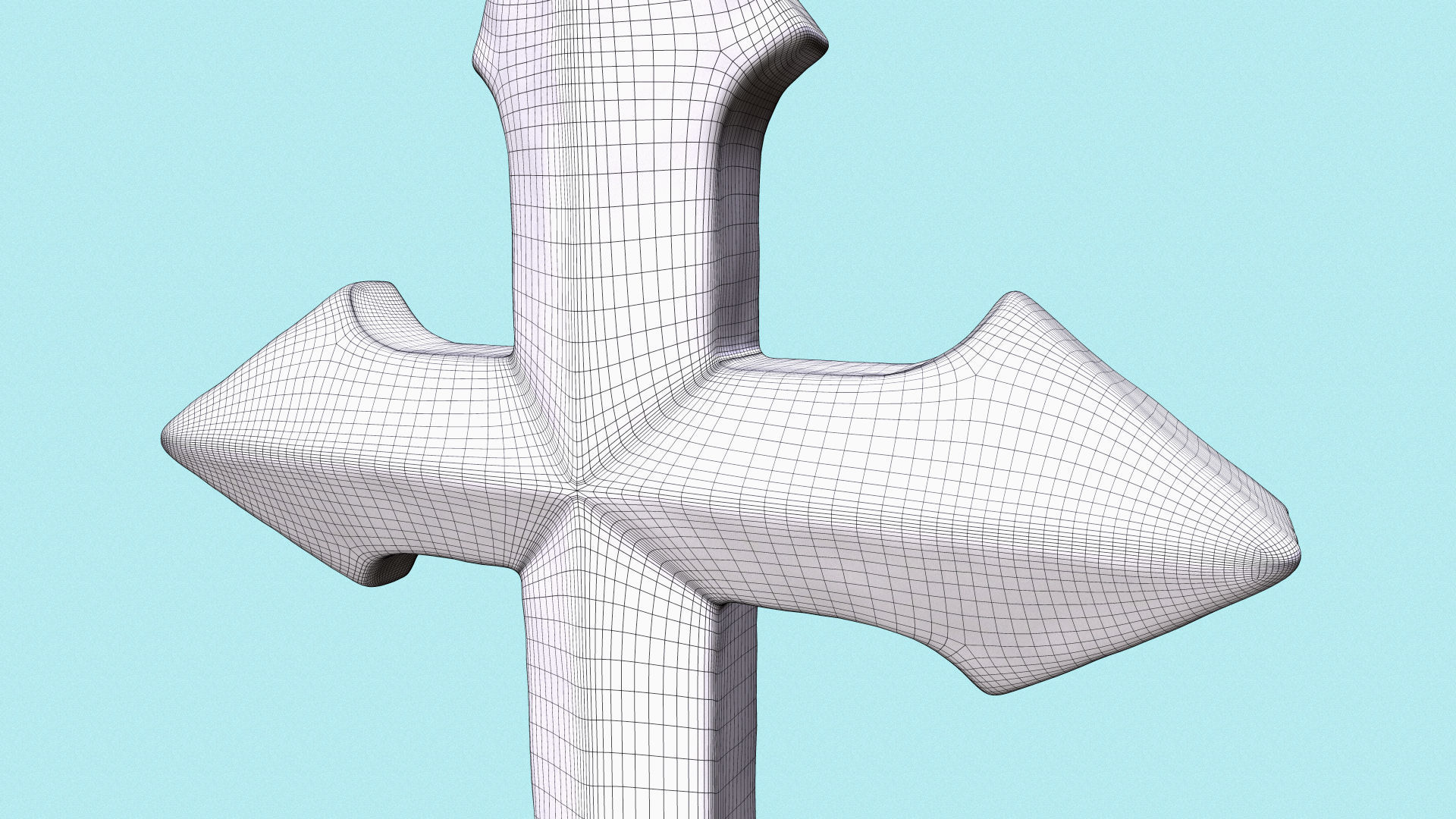 High-Poly Titanium Arrow-shaped cross 3D Model 3D model | CGTrader