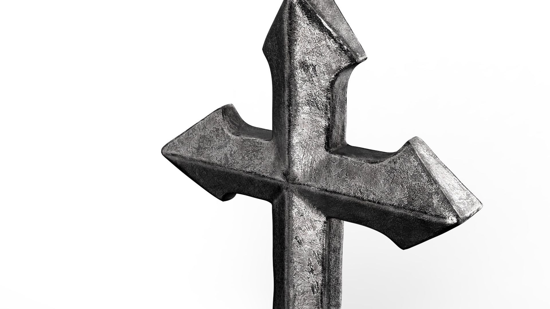 Arrow-shaped Cross STL Files 3D model 3D printable | CGTrader