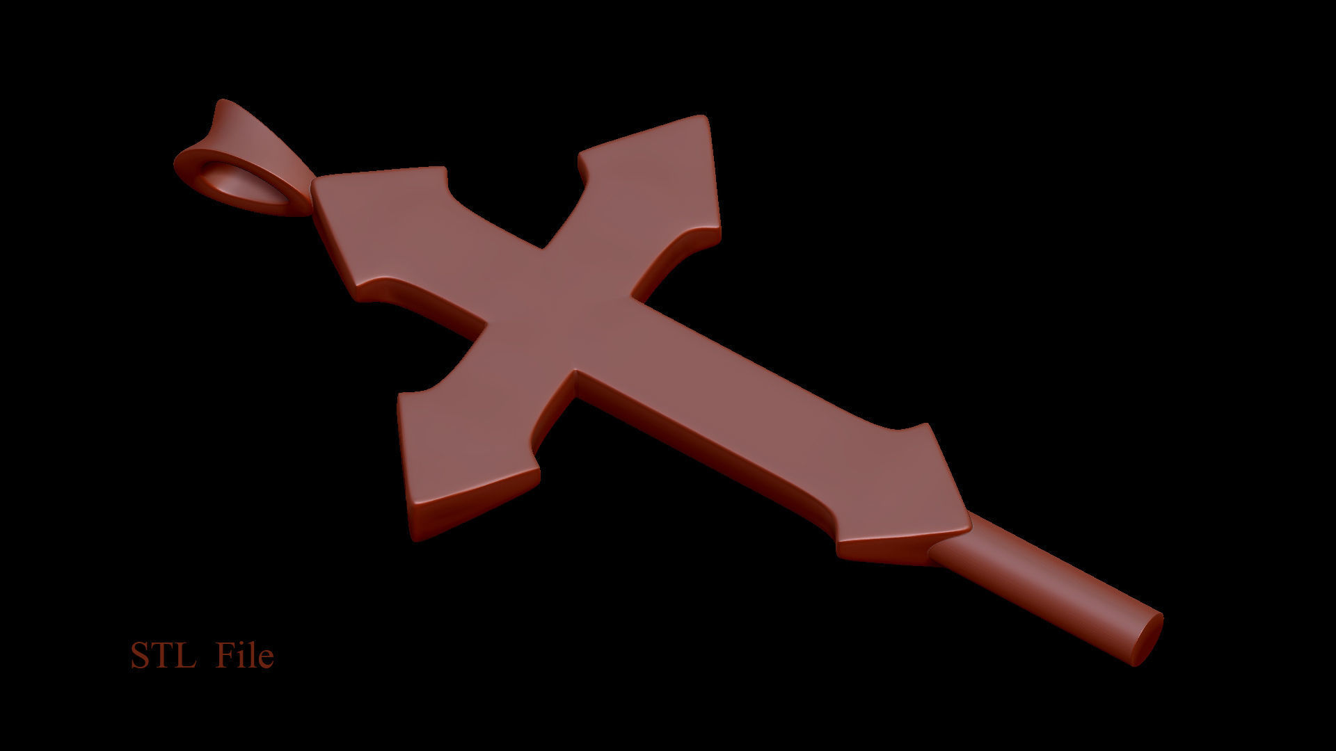 Arrow-shaped Cross STL Files 3D model 3D printable | CGTrader