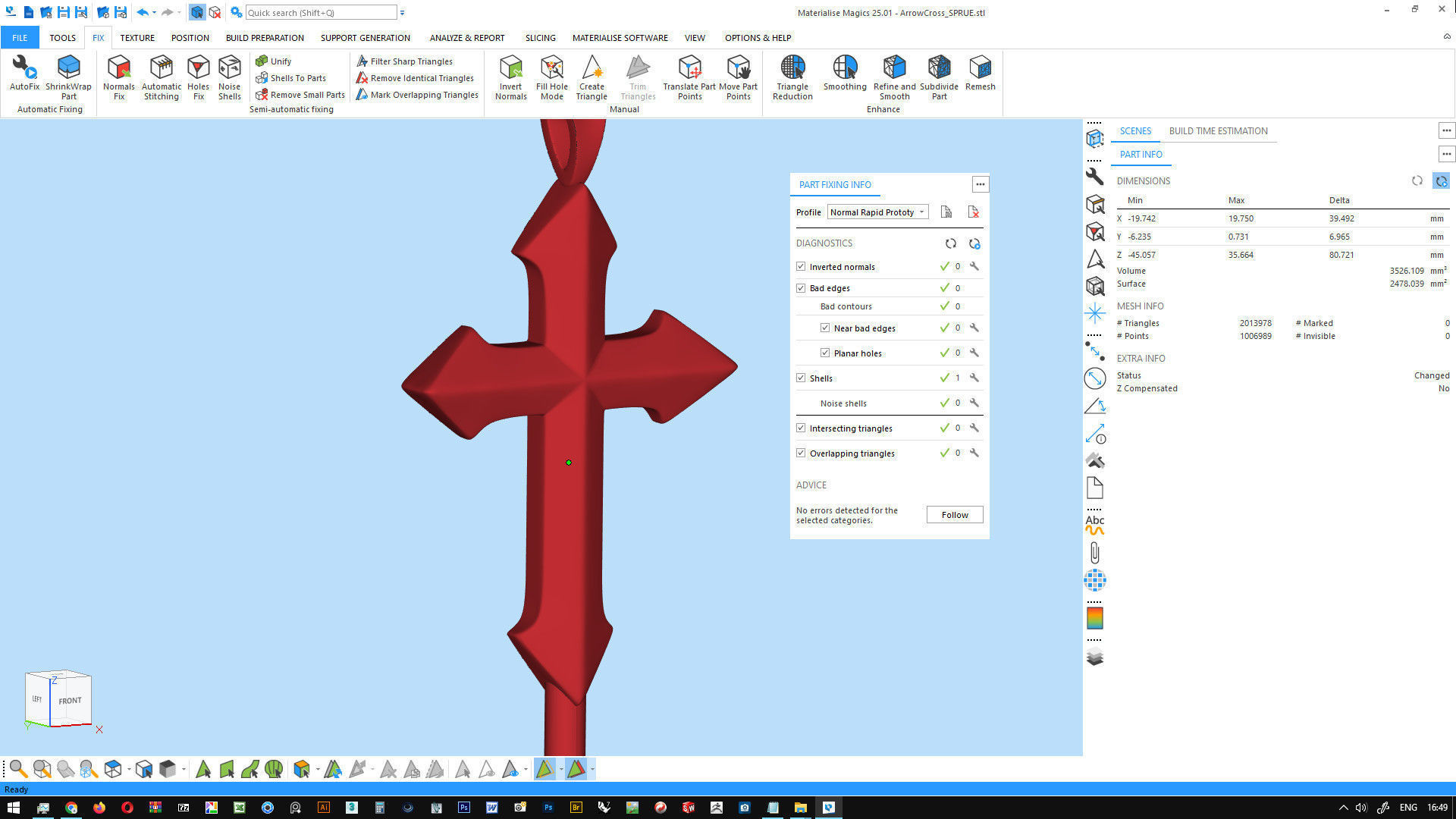 Arrow-shaped Cross STL Files 3D model 3D printable | CGTrader