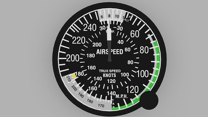 True Air speed indicator 3D model | CGTrader