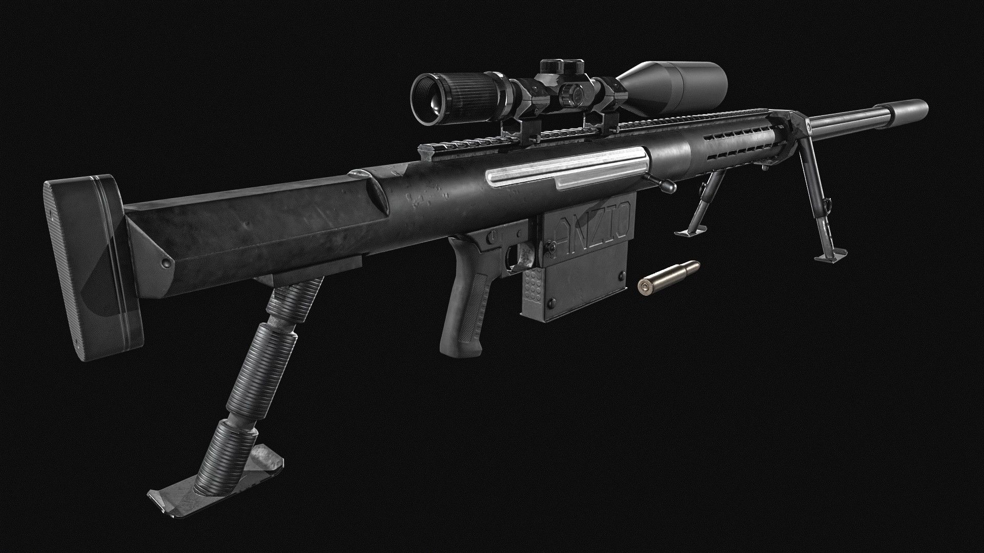 3D model Anzio 20mm Sniper rifle VR / AR / low-poly | CGTrader