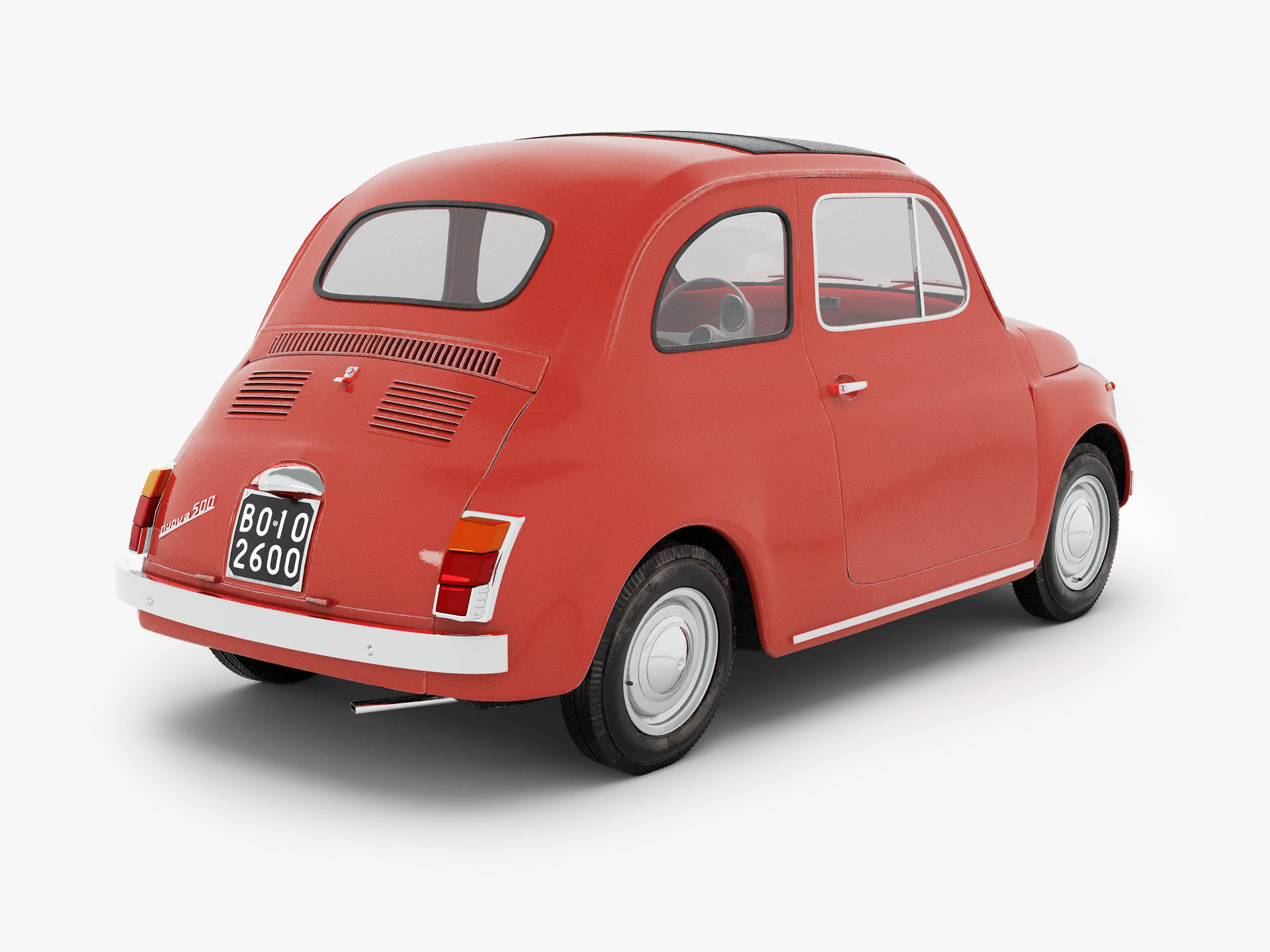 Fiat 500 1965-75 Italian Classic Car 3 Variants 3D model | CGTrader