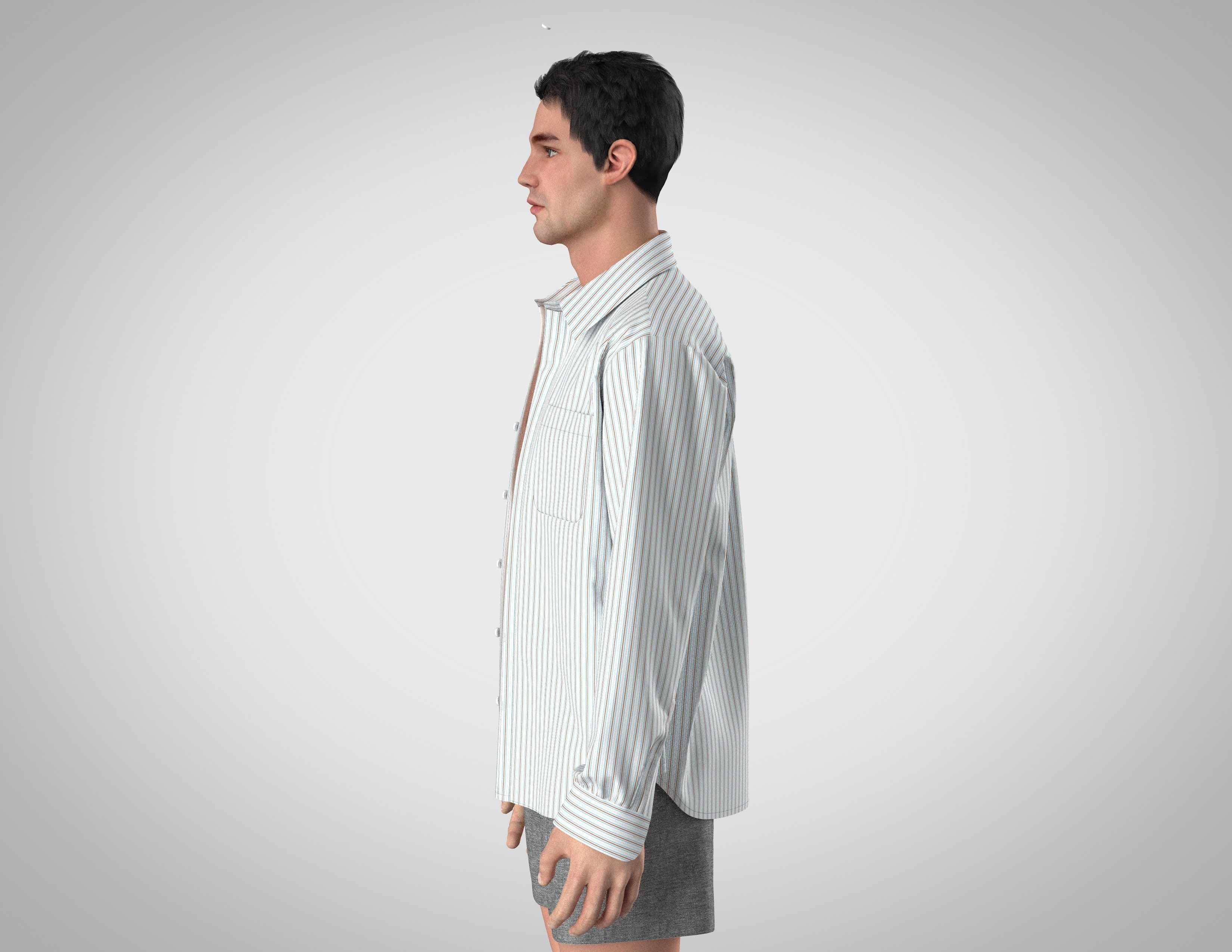 shirt for mens 3D model 3D printable | CGTrader
