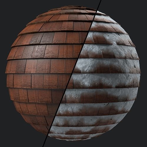 Texture Roof Tile Materials 77- Wooden Roofing By Snow Sbsar Seamless ...