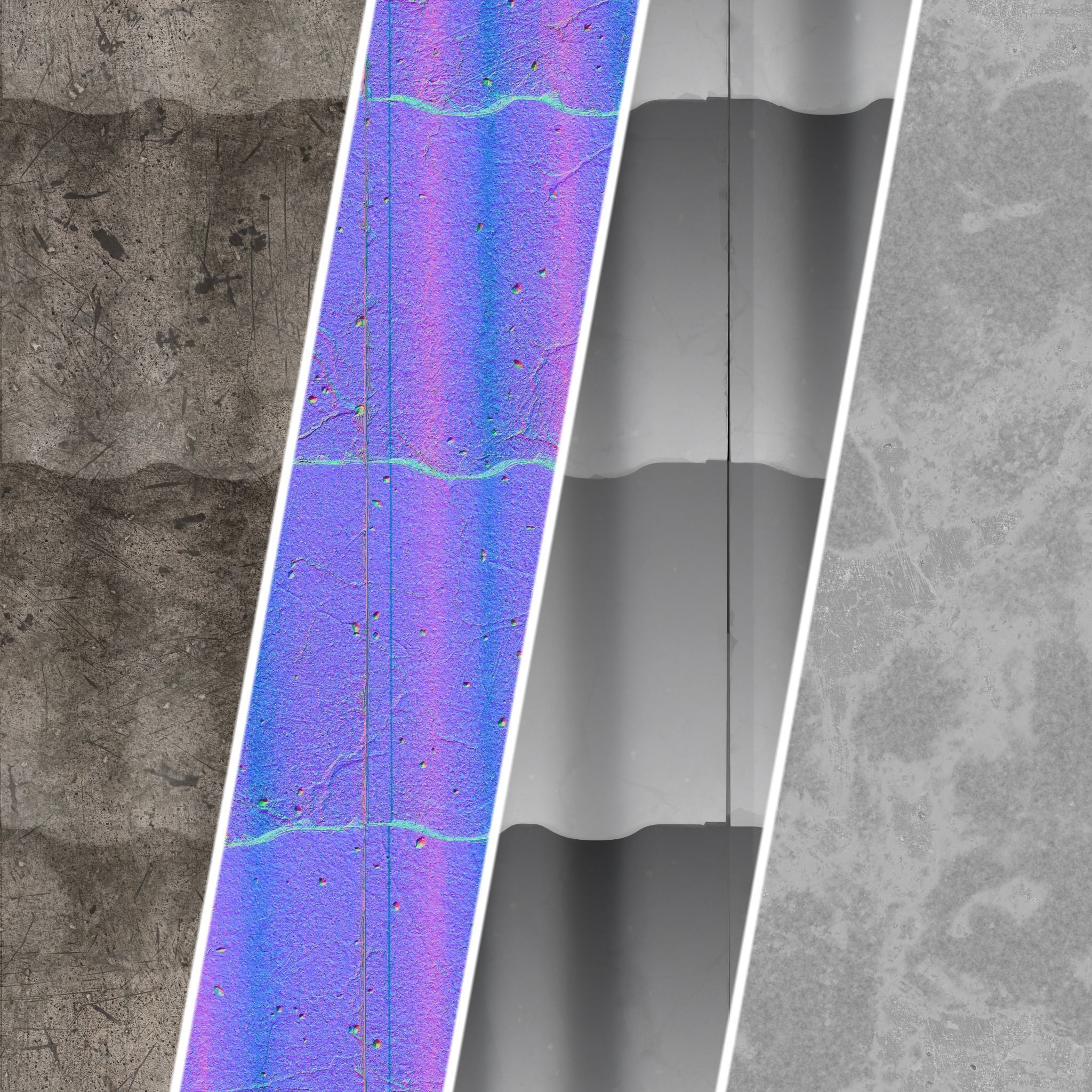 Texture Roof Tile Materials 65- Concrete Roofing by Sbsar Seamless Pbr ...