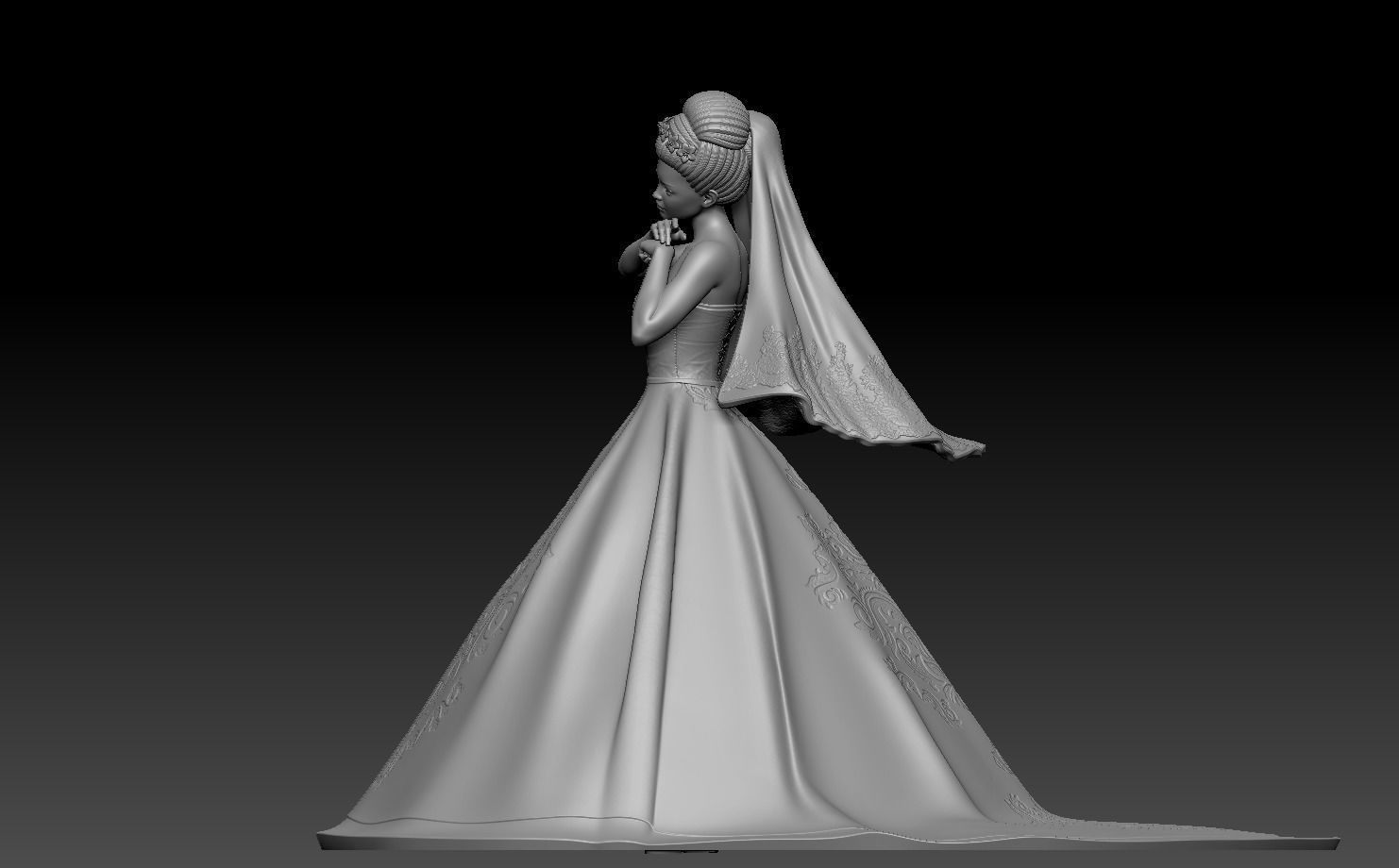 Lovely Bride 3D model 3D printable | CGTrader