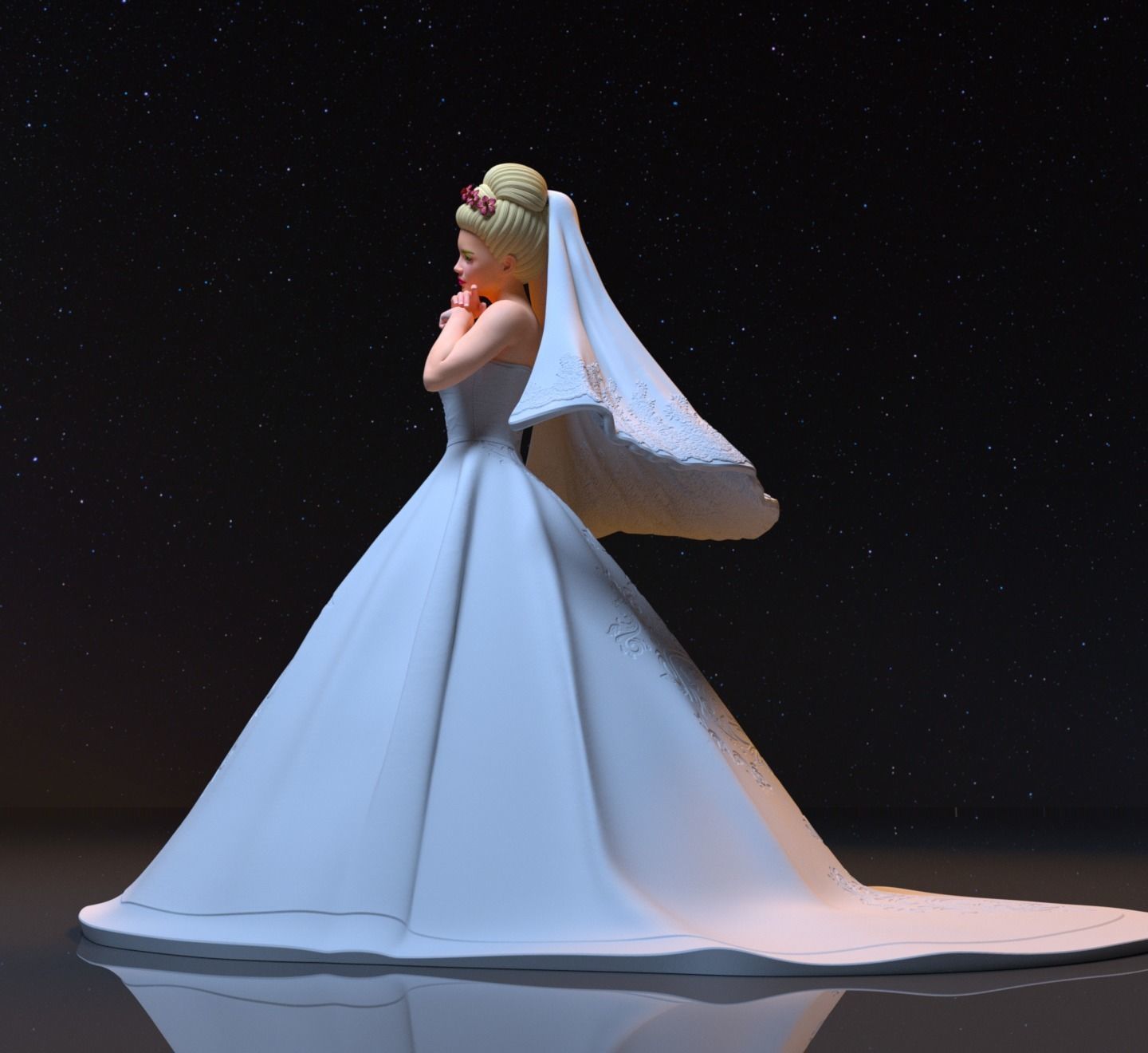 Lovely Bride 3D model 3D printable | CGTrader